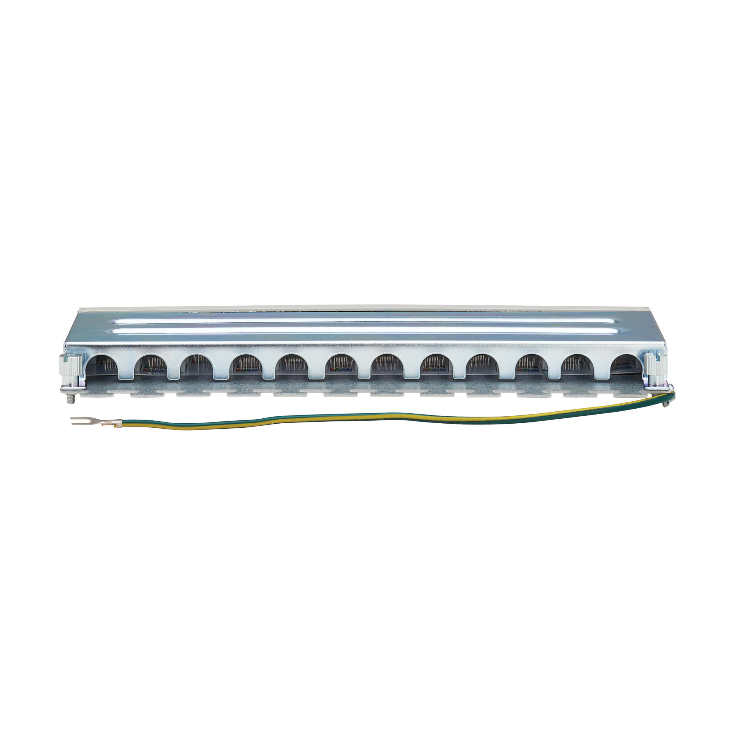 12-Port Cat6a Patch Panel, DIN Mount, Wall-Mount, 110/Krone | Eaton