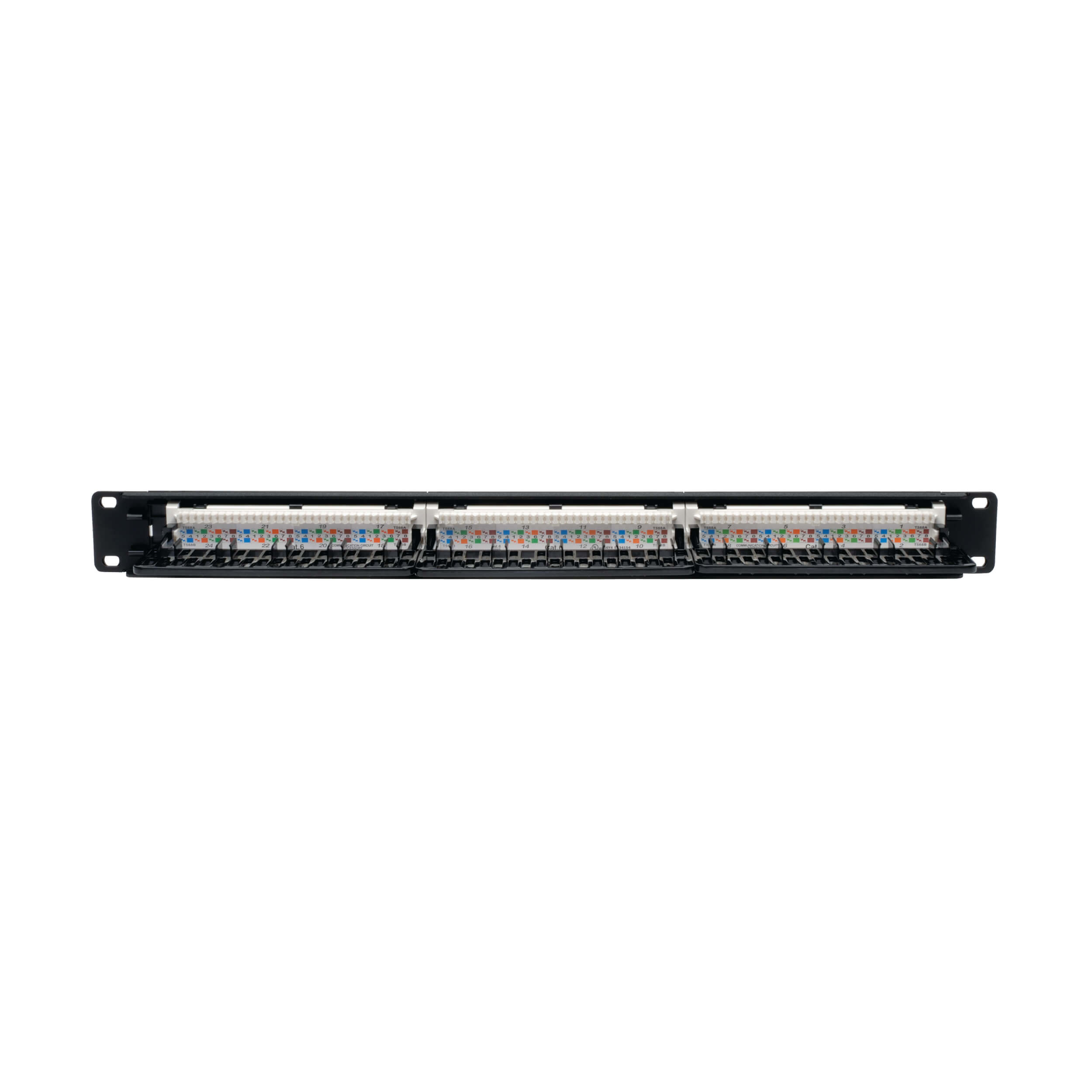24-Port 1U Rack-Mount Cat6 Cat5 110 Patch Panel, RJ45 | Eaton