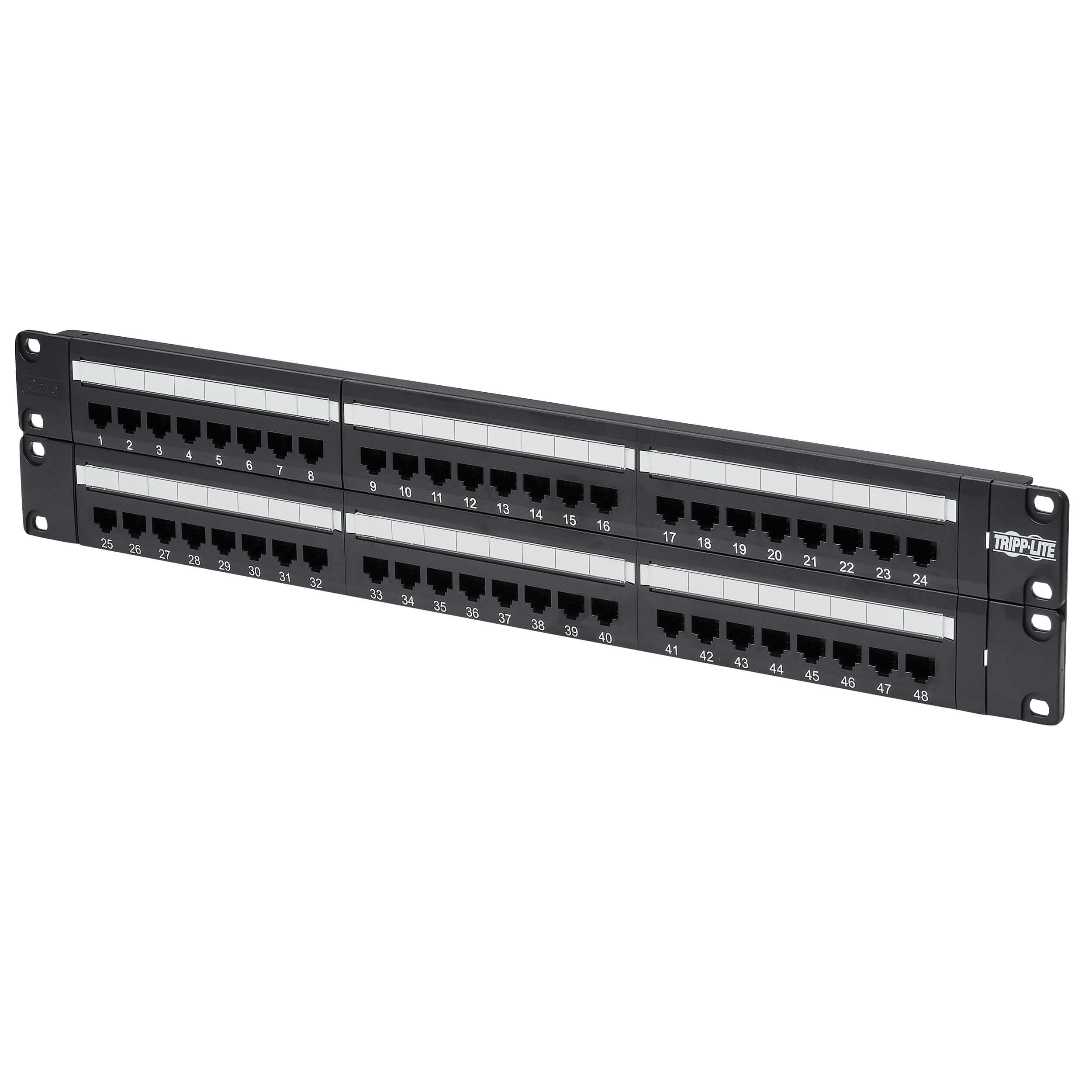48-Port 1U Rack-Mount Cat6 Cat5 110 Patch Panel, RJ45 | Eaton