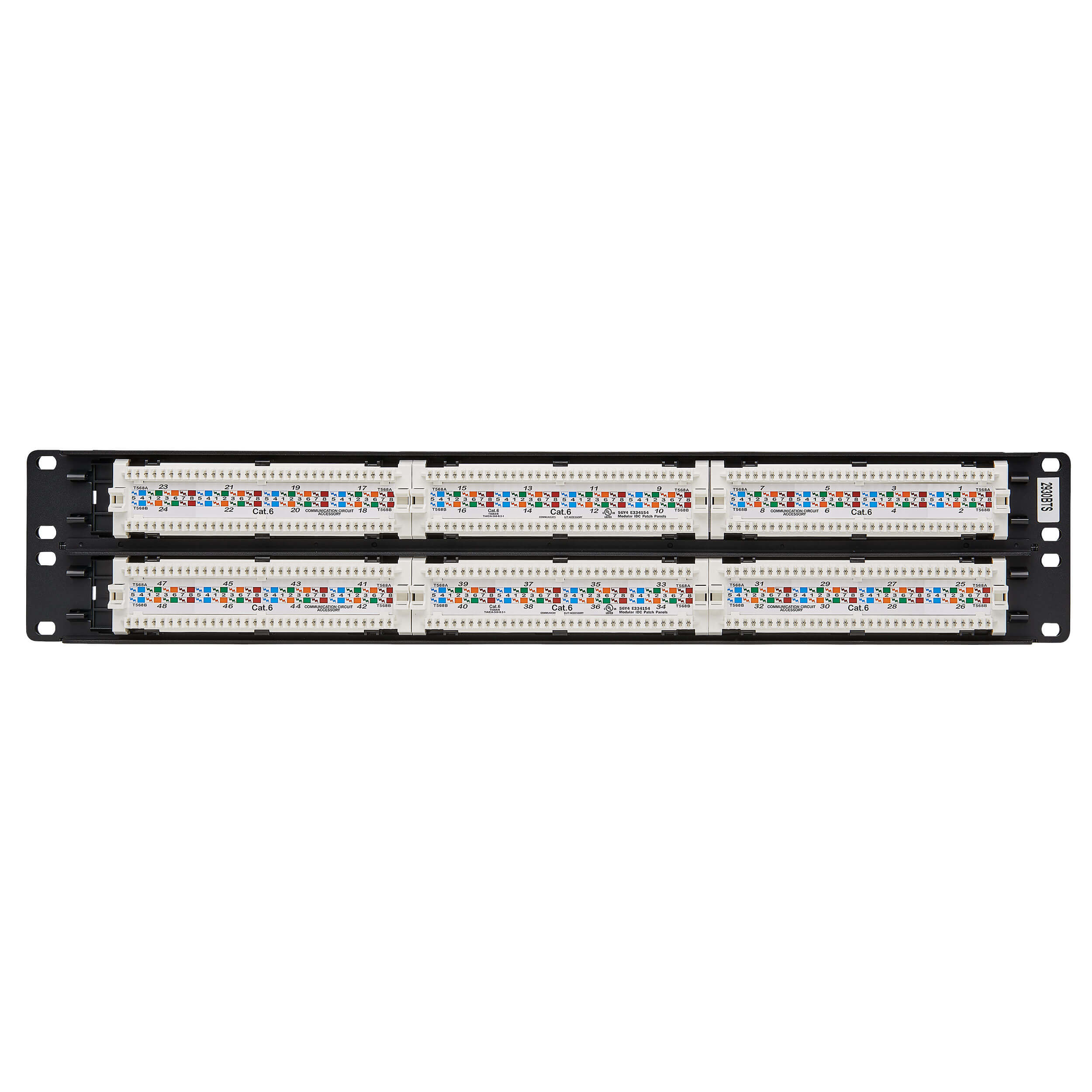 48-Port 1U Rack-Mount Cat6 Cat5 110 Patch Panel, RJ45 | Eaton
