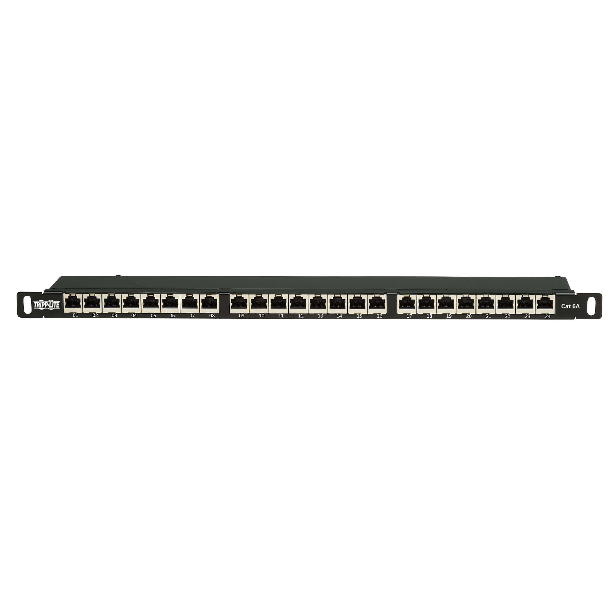 24-Port High-Density Patch Panel, Cat6a, Shielded, 0.5U | Eaton