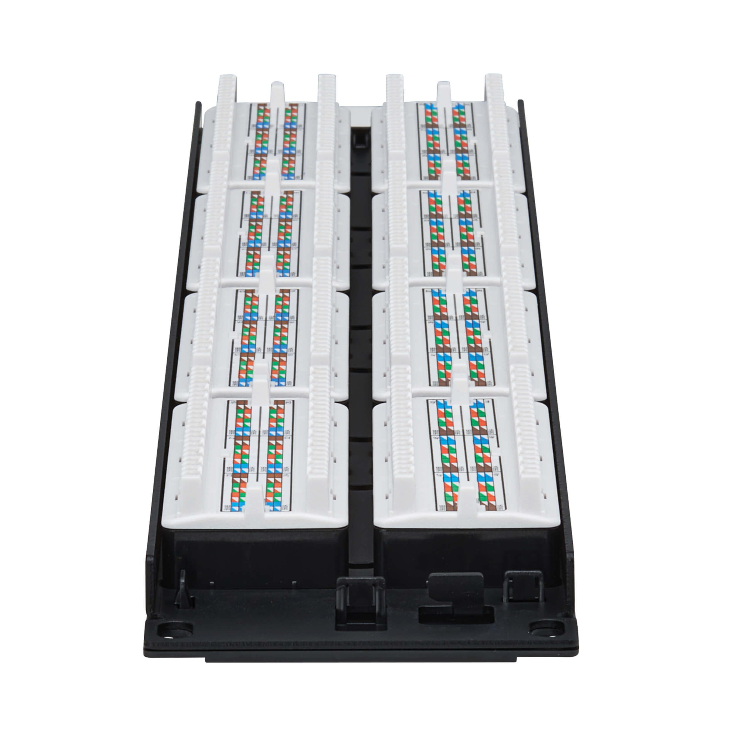 48-Port Cat6 Patch Panel, 4PPoE, 110 Krone, RJ45, 2U, Black, TAA | Eaton