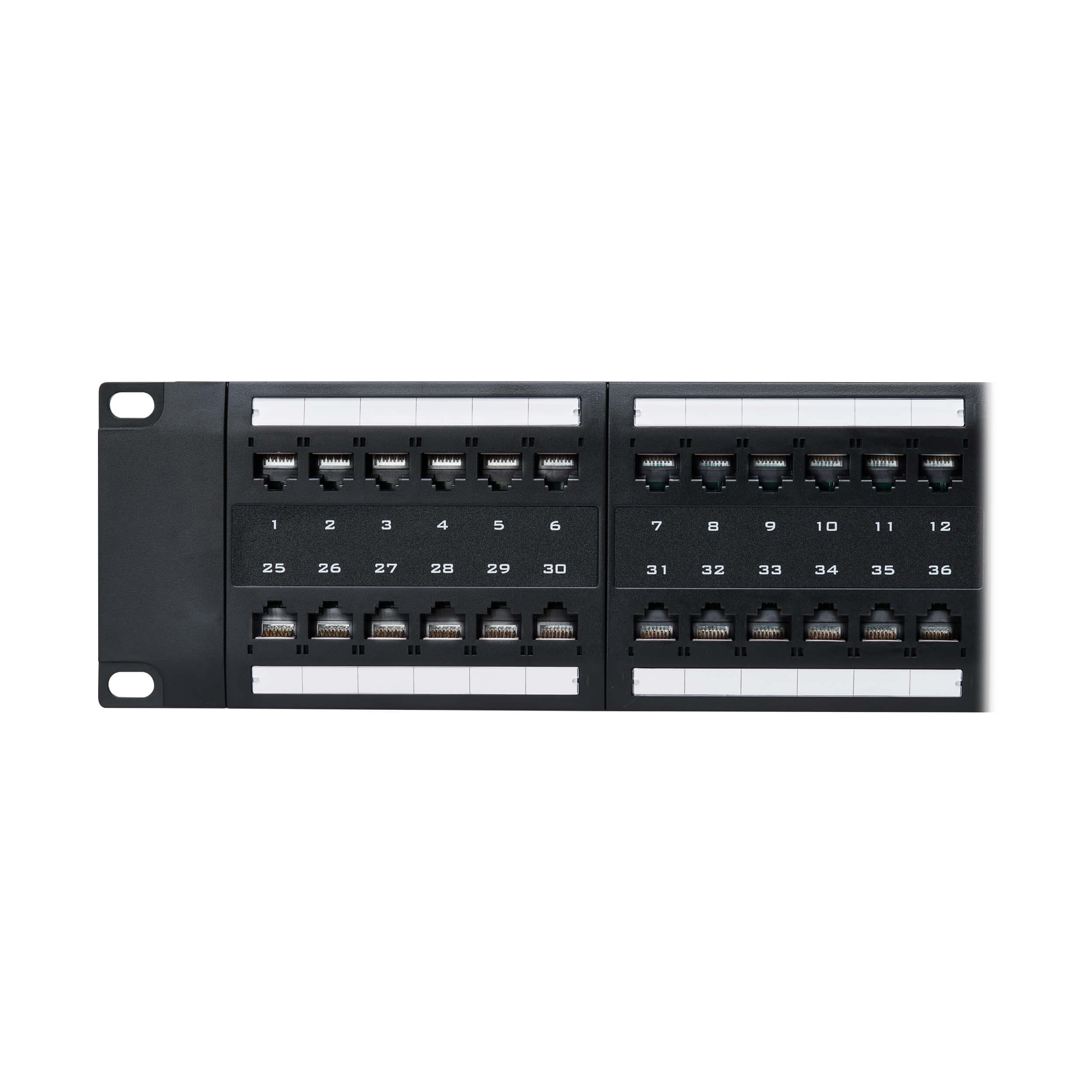 48-Port Cat6 Patch Panel, 4PPoE, 110 Krone, RJ45, 2U, Black, TAA | Eaton