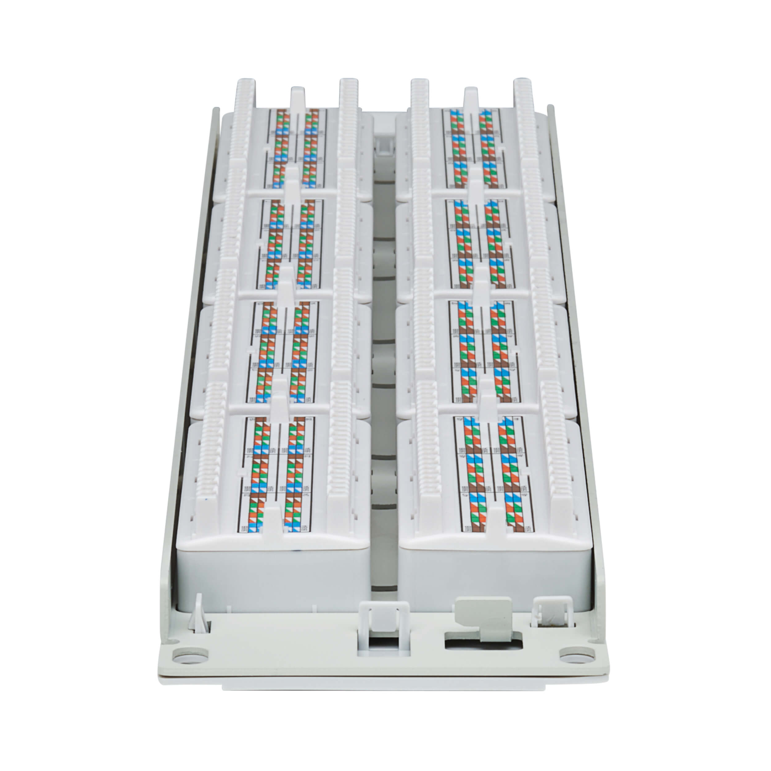 48-Port Cat6 Patch Panel, 4PPoE, 110 Krone, RJ45, 2U, White, TAA | Eaton