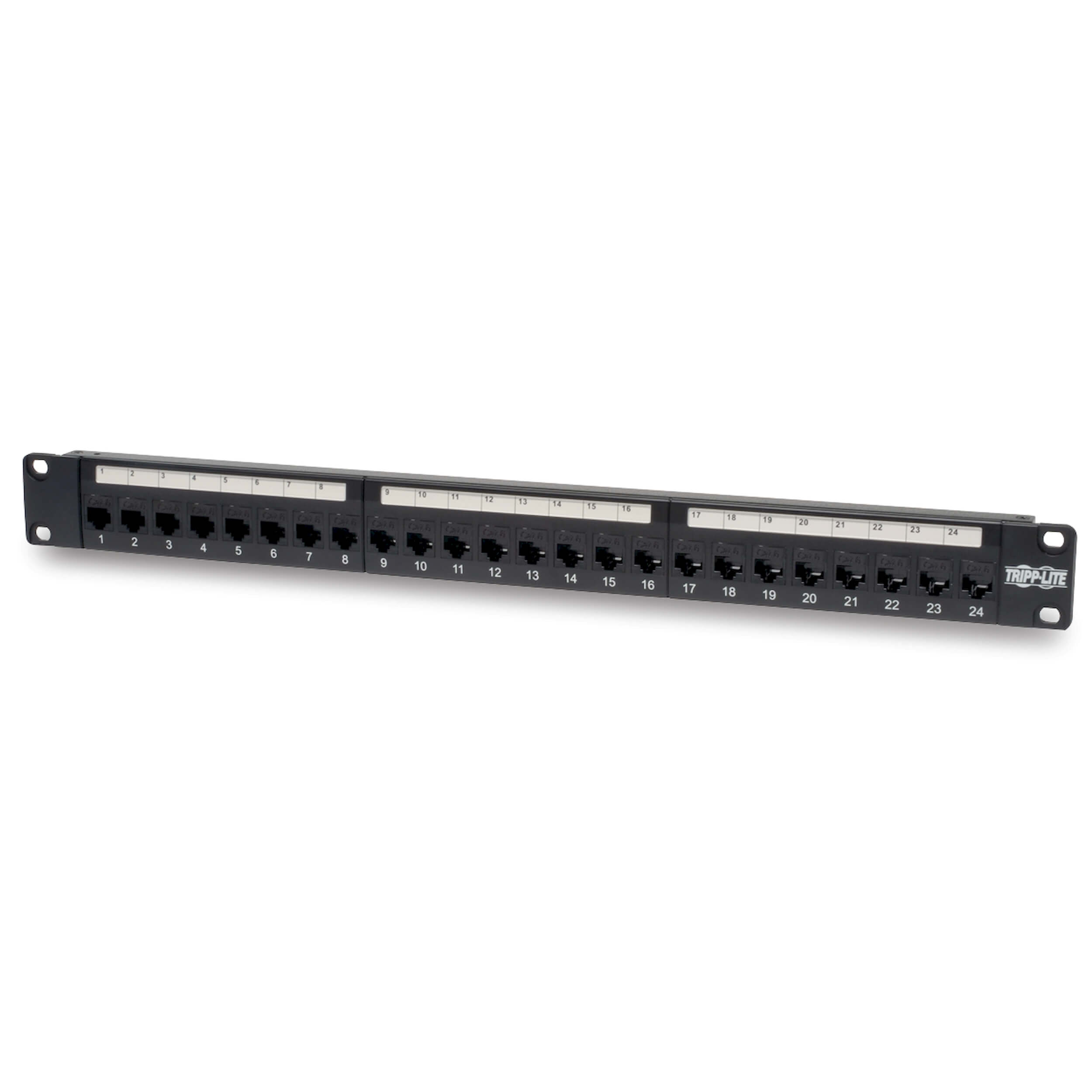 24-Port 1U Rack-Mount Cat6 Cat5 Feedthrough Patch Panel | Eaton