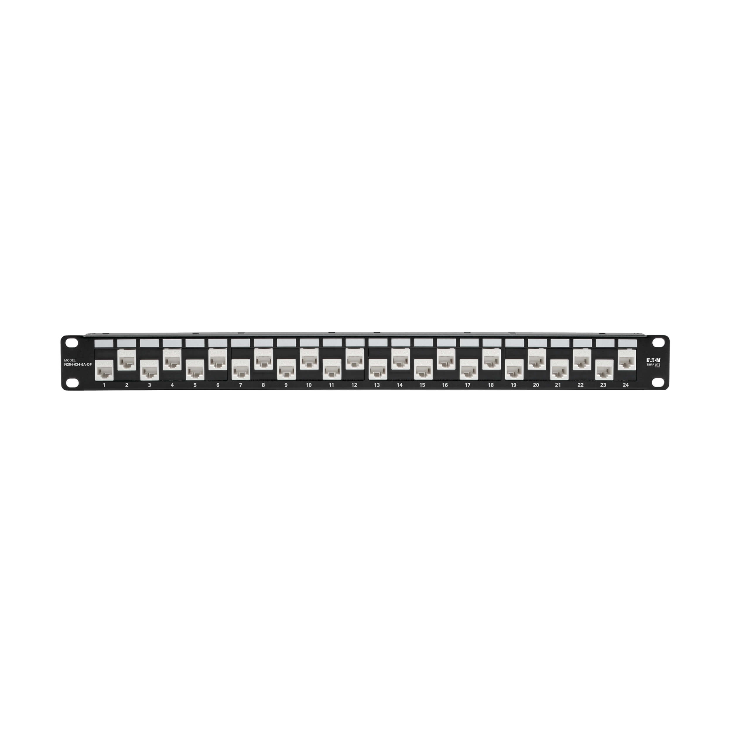 24-Port 1U Rack-Mount Cat6a Cat6 Cat5e Feed-Through Patch Panel | Eaton