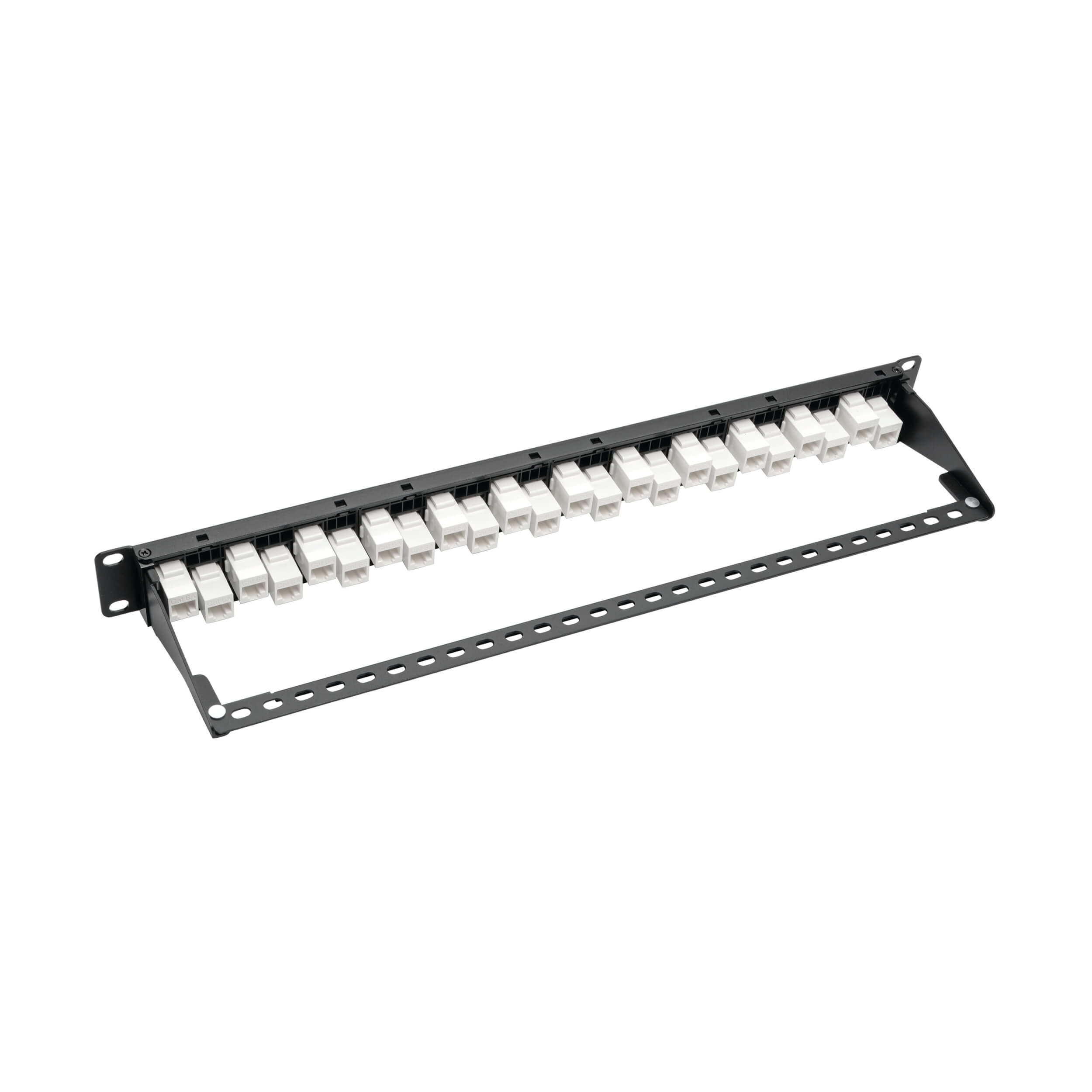 24-Port 1U Rack-Mount Cat6a Cat6 Cat5e Feed-Through Patch Panel | Eaton