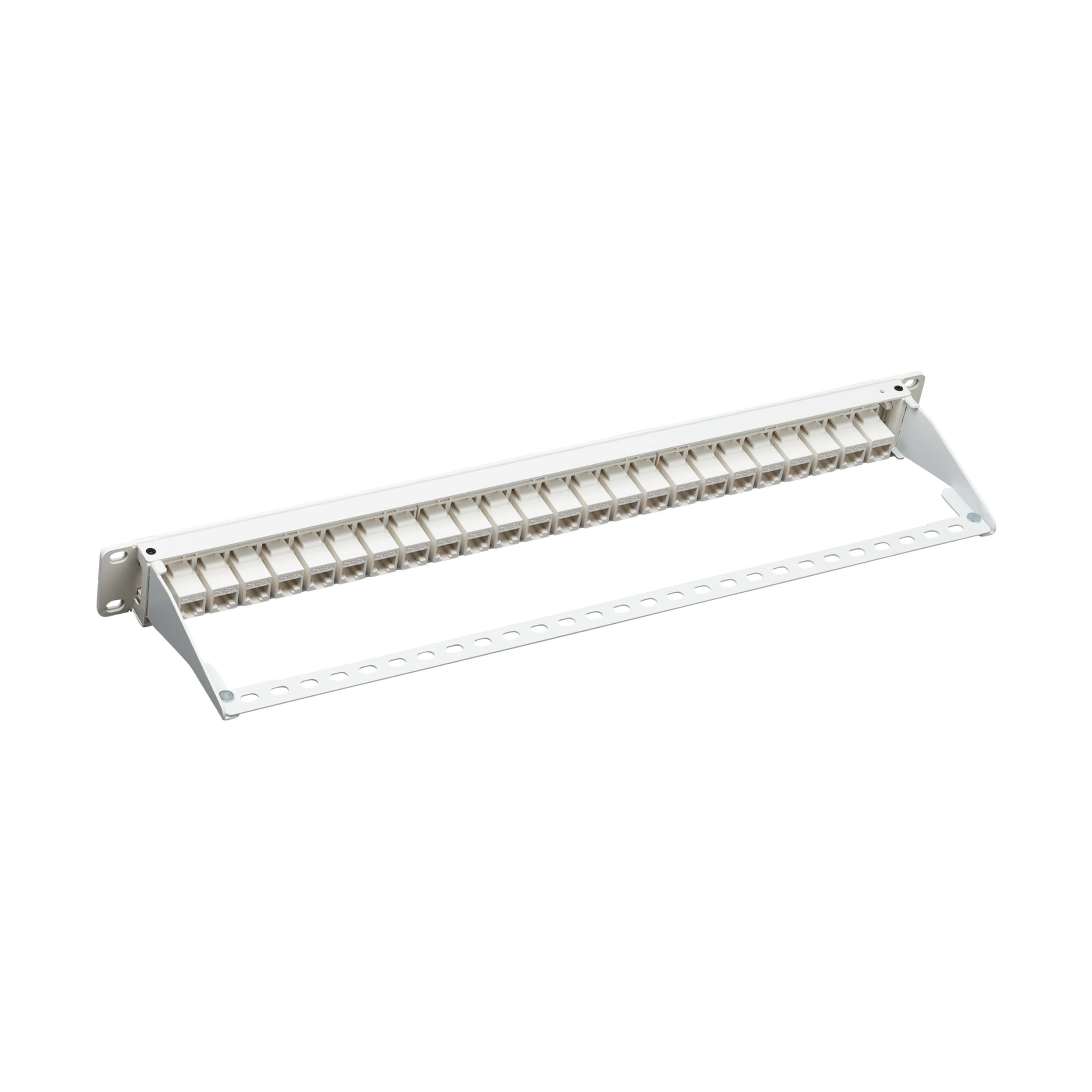 24-Port Cat6a Feedthrough Patch Panel, RJ45, 1U, White, TAA | Eaton