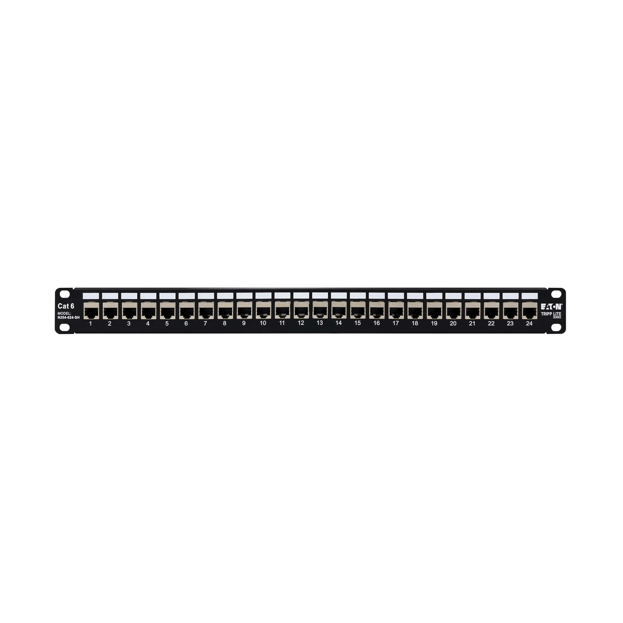 24-Port 1U Rack-Mount STP Shielded Cat6 Cat5 Patch Panel | Eaton