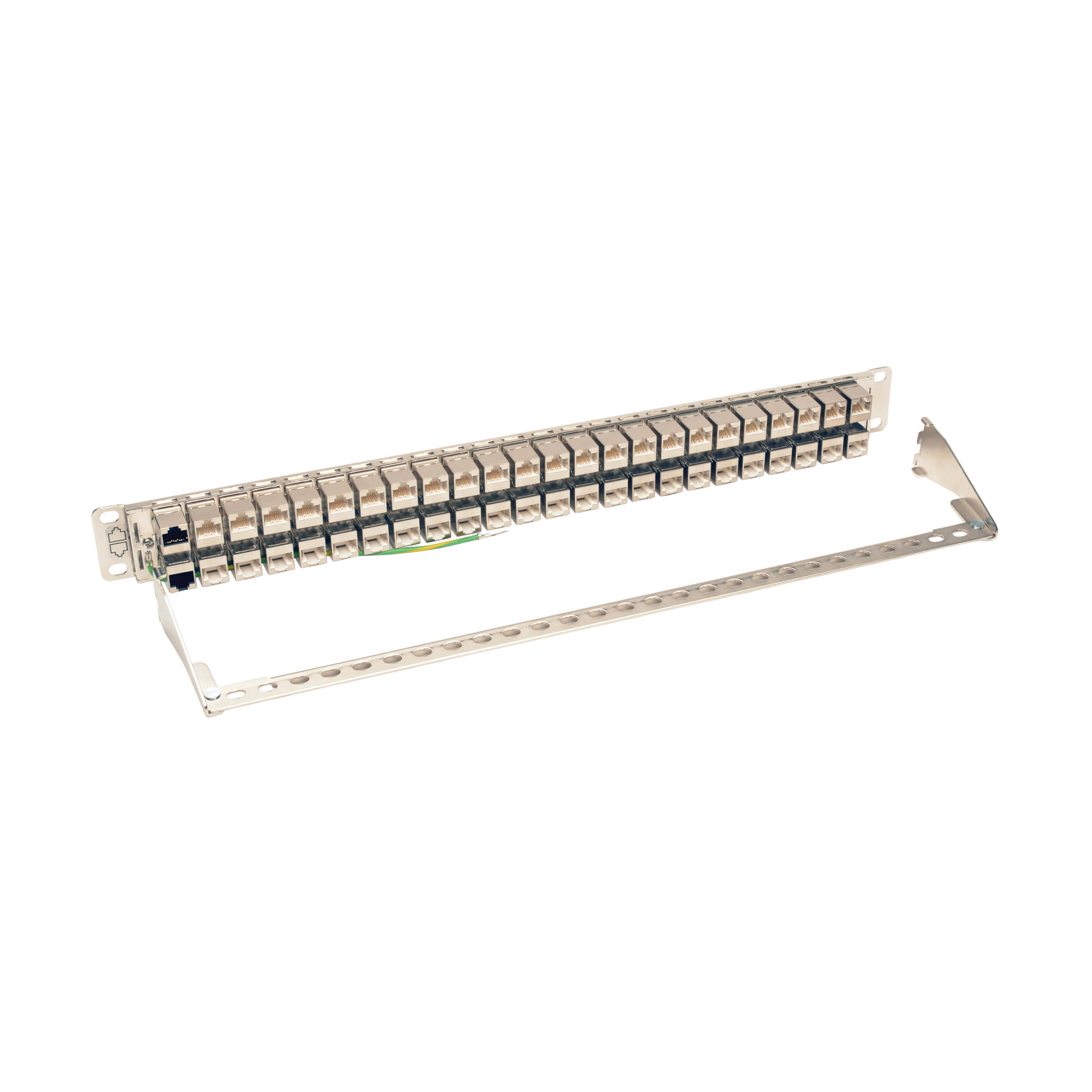 48-Port 1U Rack-Mount STP Shielded Cat6a Patch Panel | Eaton