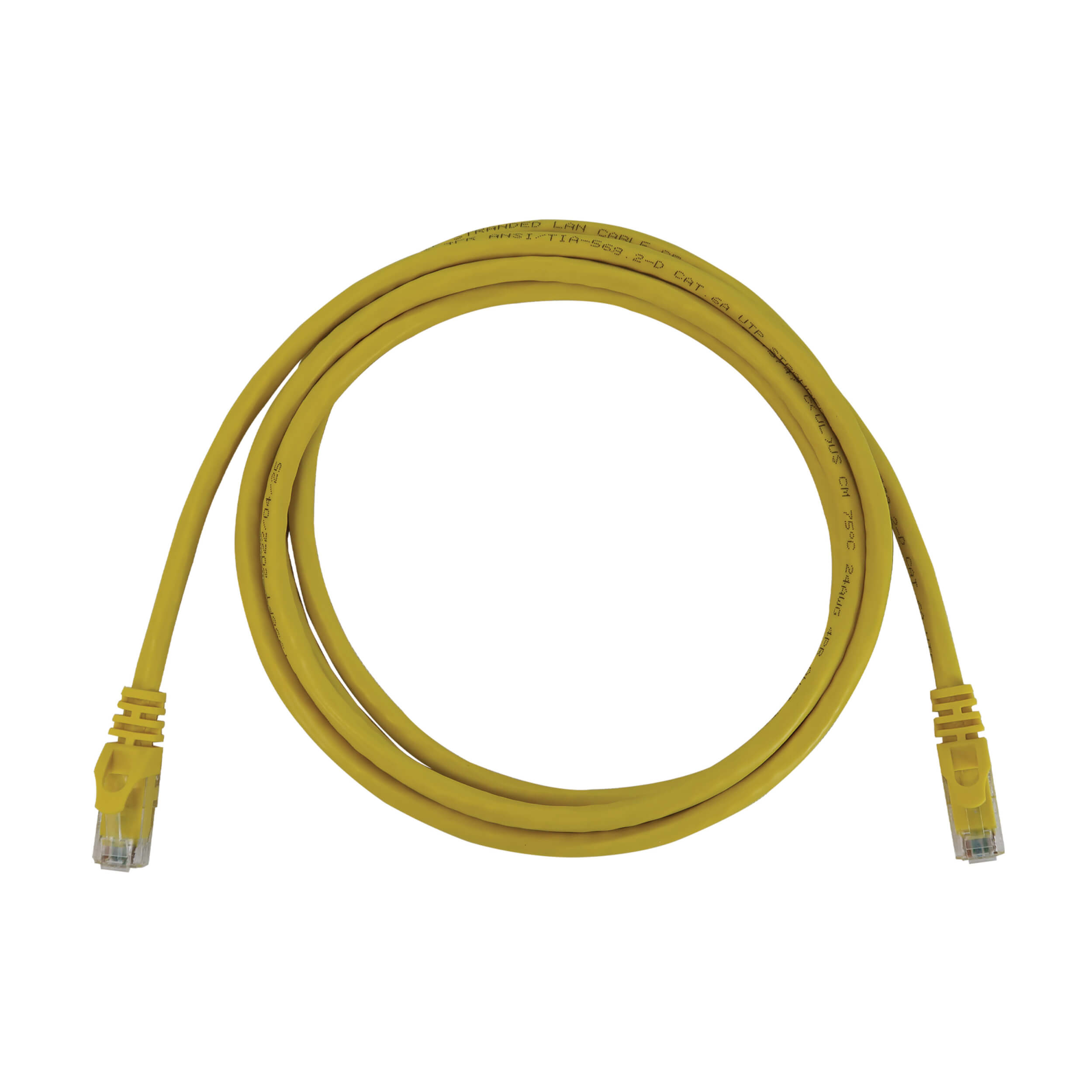 Cat6a, 10G, Ethernet Cable, Snagless, UTP, Yellow, 7 ft | Eaton