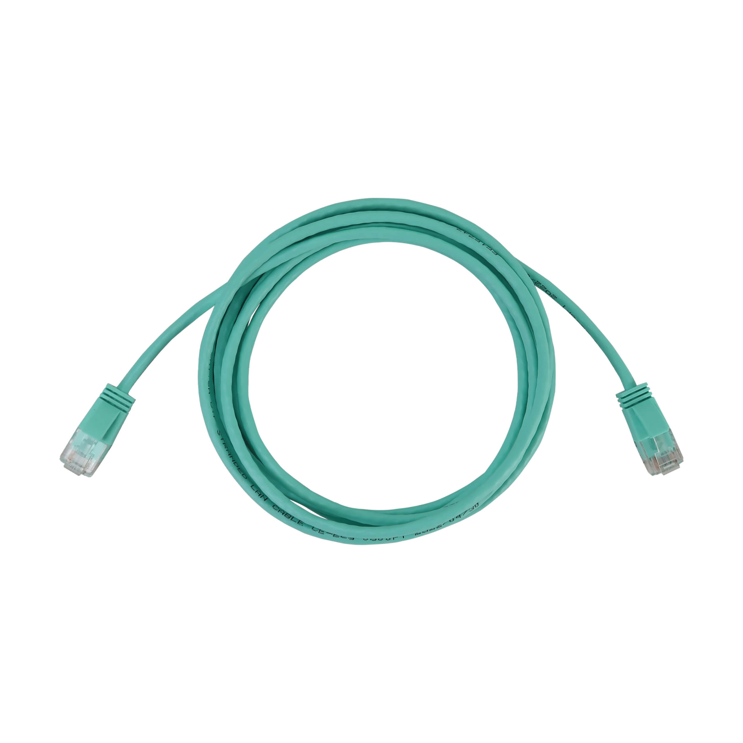 Cat6a, 10G, Ethernet Cable, Snagless, Slim, UTP, Aqua, 10 ft | Eaton