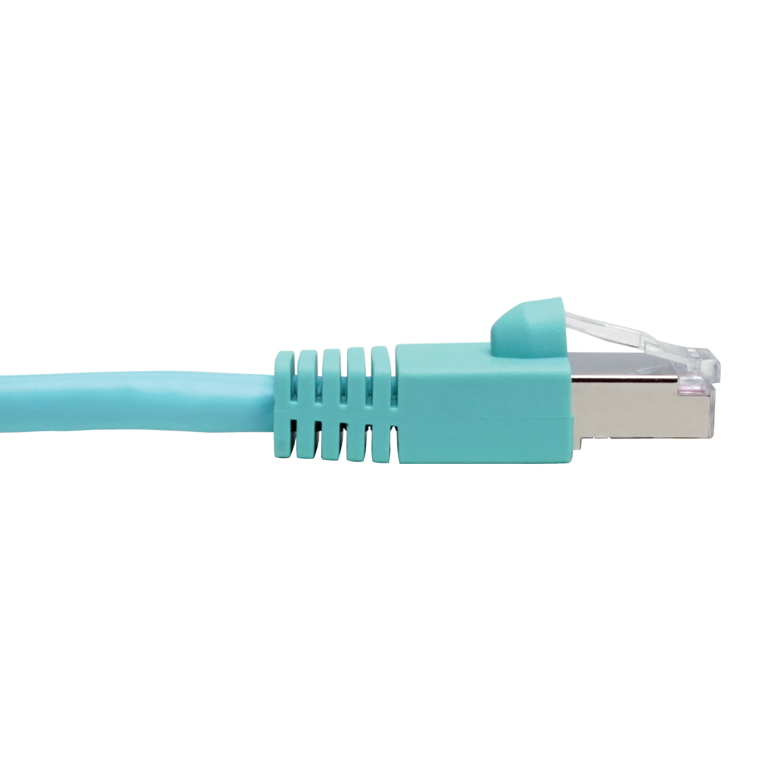 Cat6a Ethernet Cable, Rated for 10Gbps, PoE, Aqua, 1-ft | Eaton