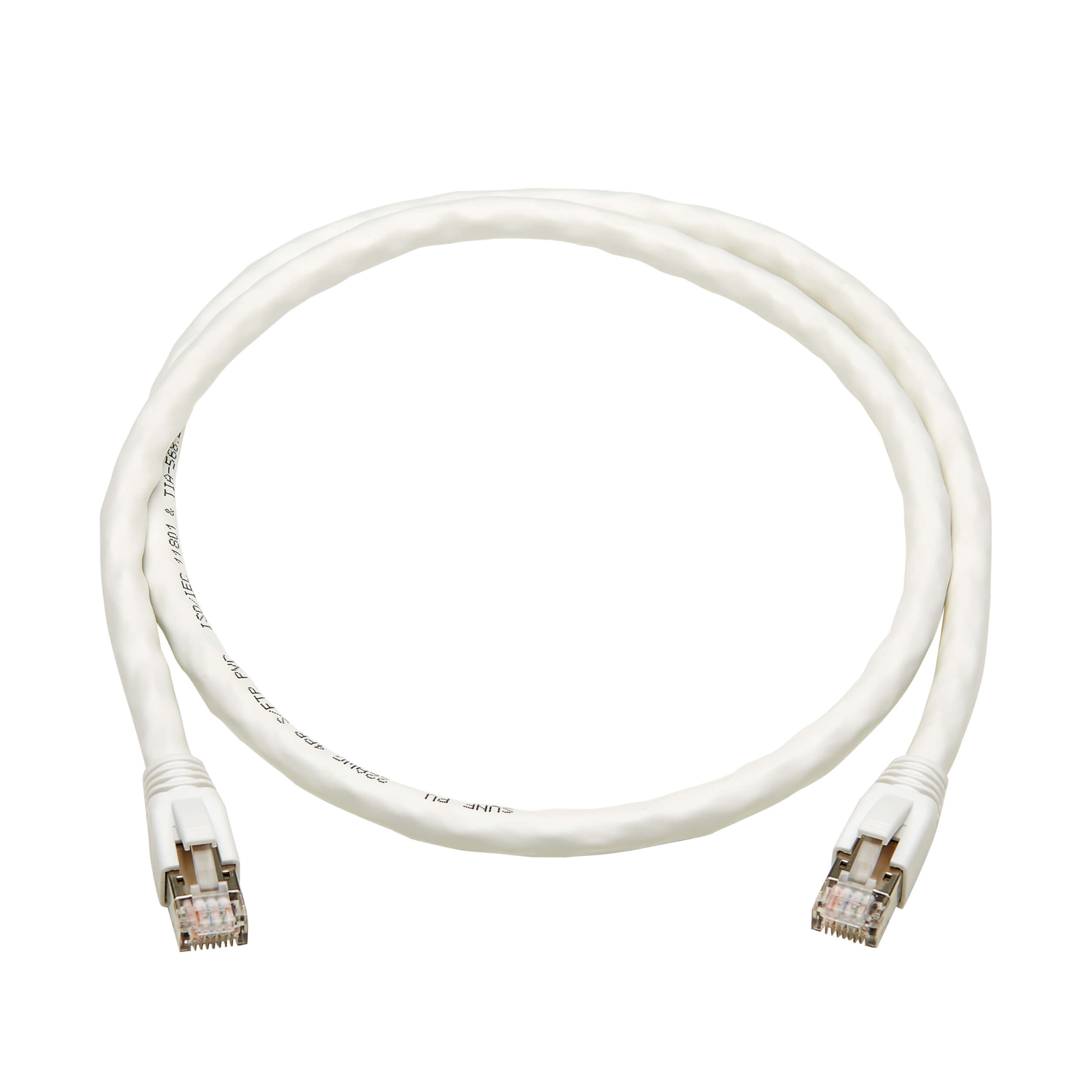 Cat8 Shielded SSTP Ethernet Cable, 40G, White, 3-ft. | Eaton