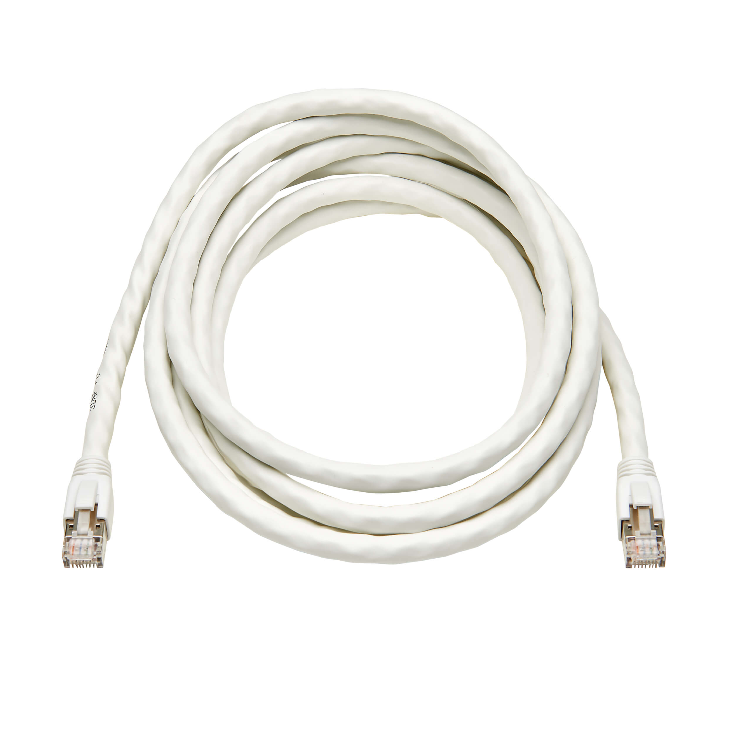Cat8 Shielded Ethernet SSTP Patch Cable, 40G, White, 10-ft. | Eaton