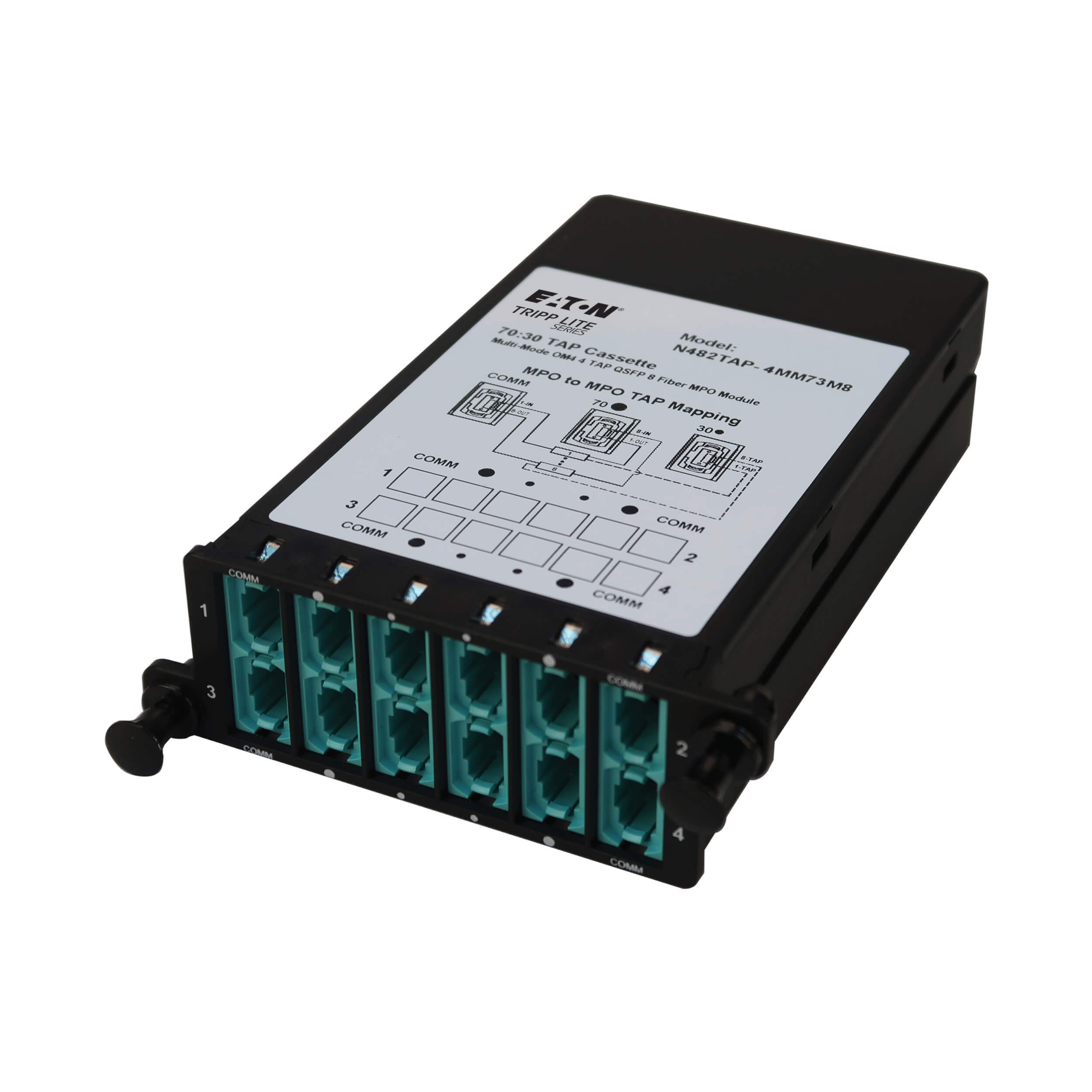 Multi Mode (4x) QSFP 8 Fiber MPO TAP Cassette, 70/30 | Eaton