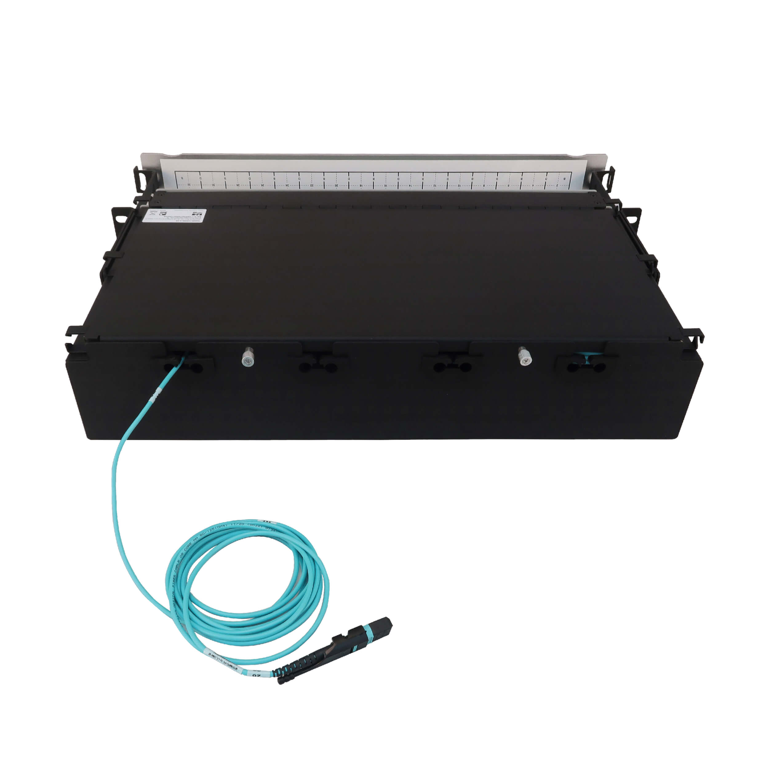 2U Preloaded Fiber Panel, MTP/MPO to LC, 8F, OM4, 3M | Eaton