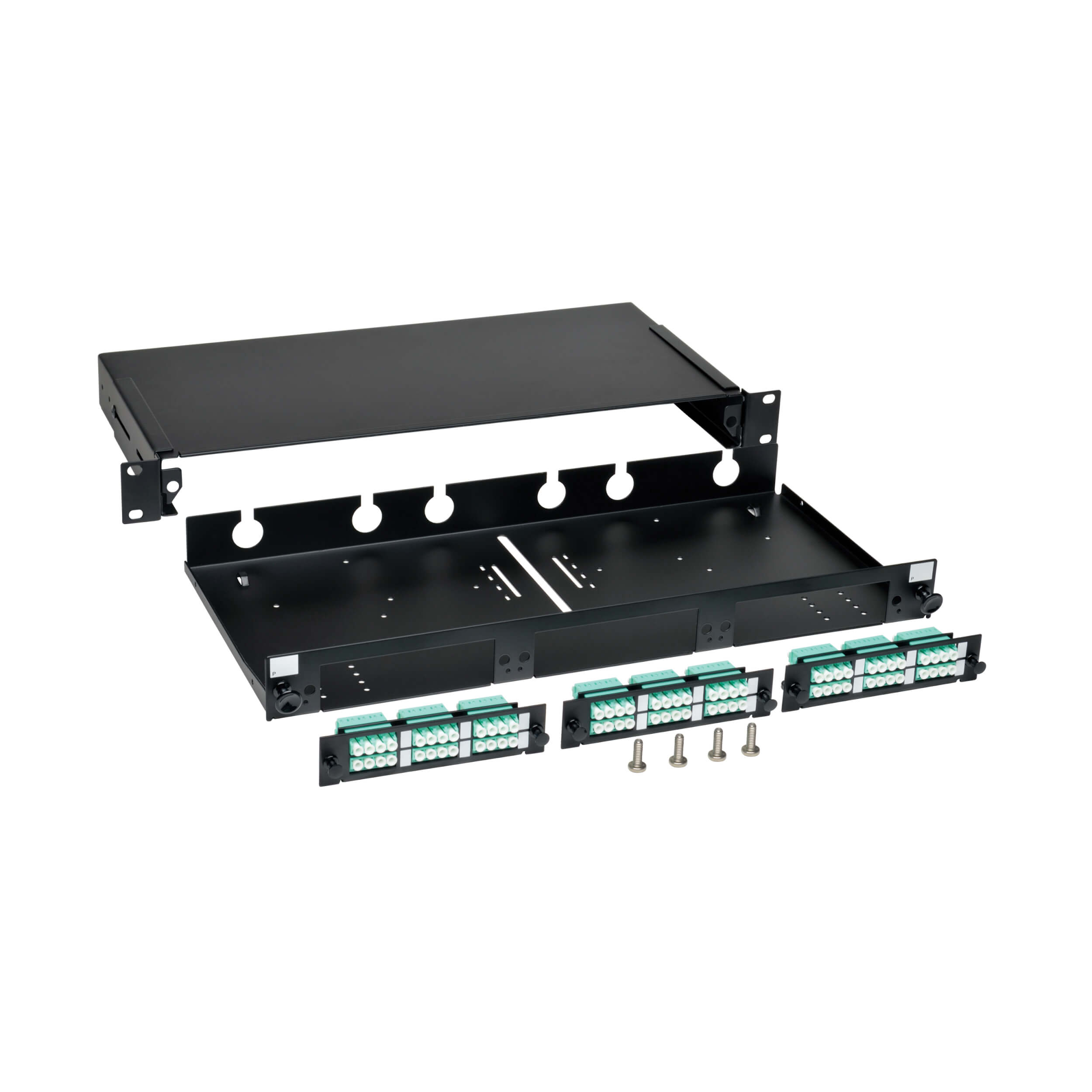 36-Port Fiber Patch Panel Enclosure, 1U Rack Mount LC-LC | Eaton