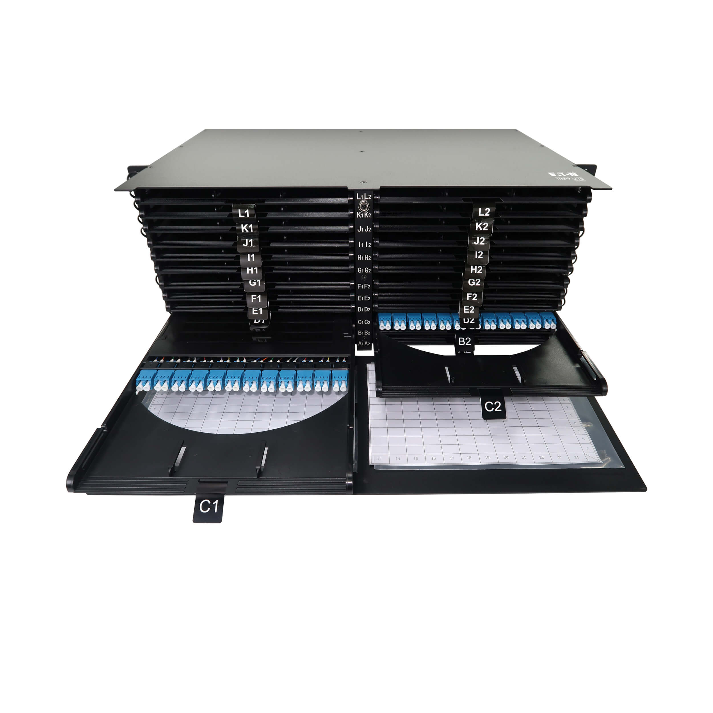 Fiber Splice Panel - 576 LC/UPC Singlemode 0.9 mm, 4U Rack | Eaton