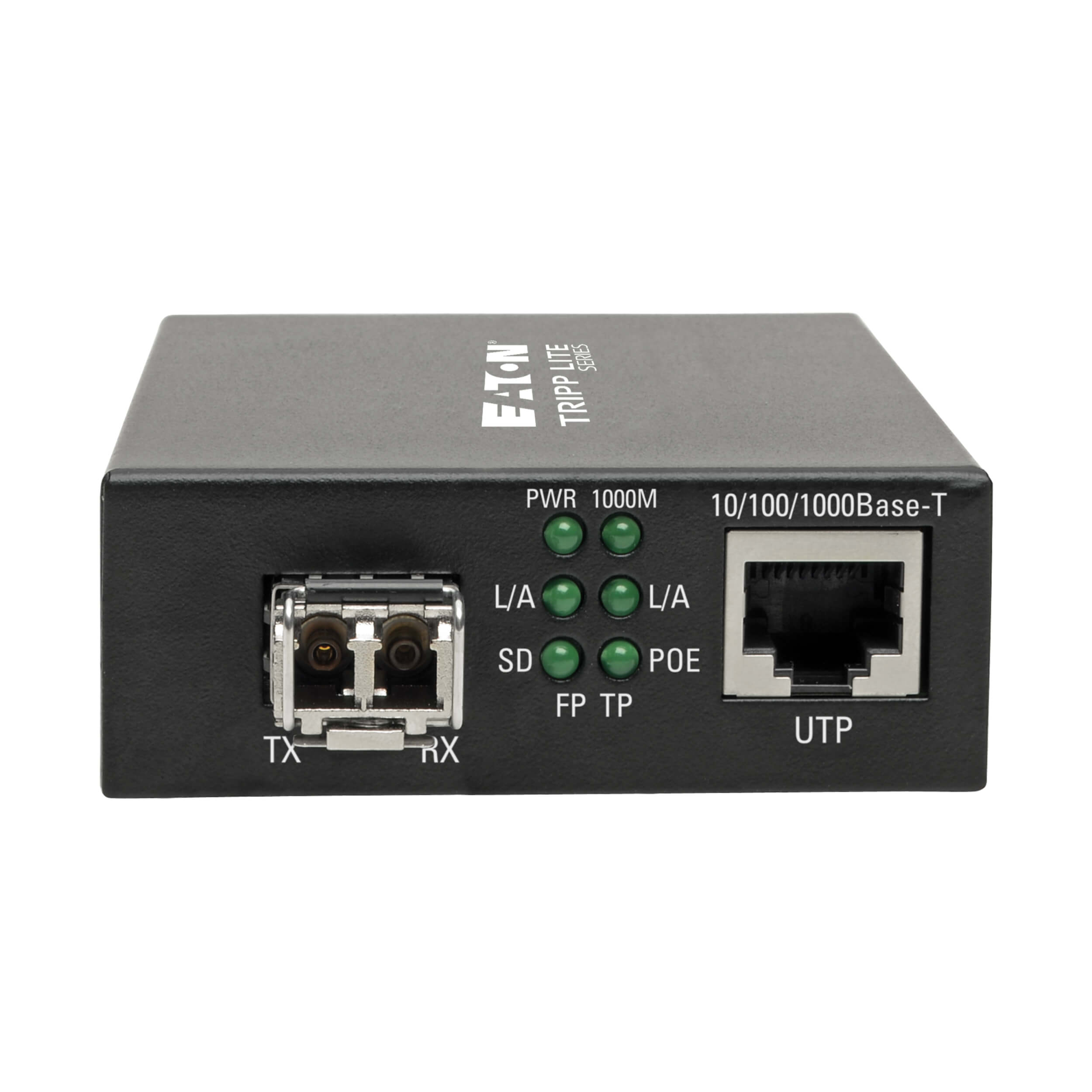 Multimode Fiber to Ethernet Media Converter, POE, LC, 550M | Eaton