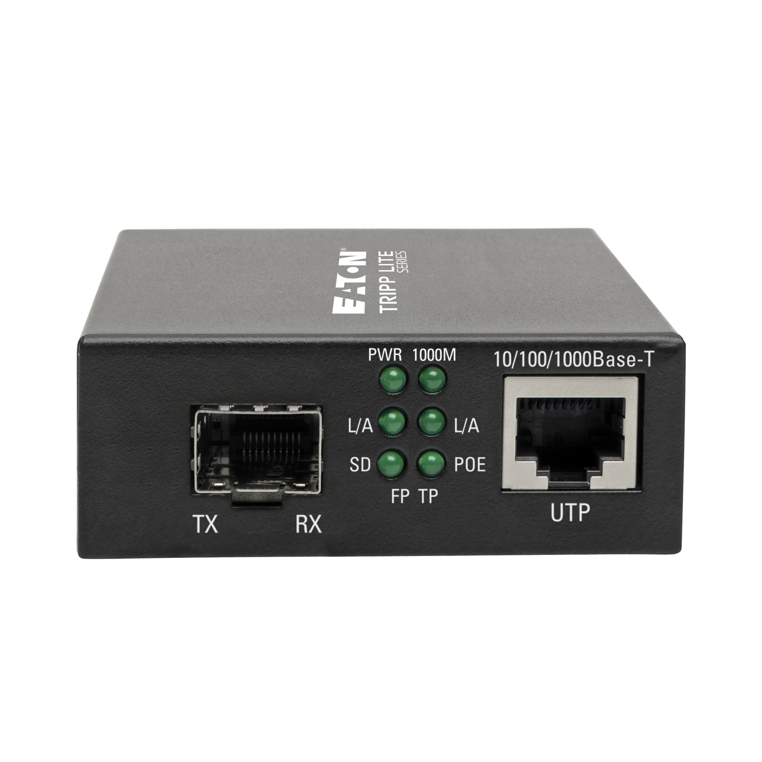 Gigabit SFP to Ethernet Media Converter with POE, 10/100/1000M | Eaton