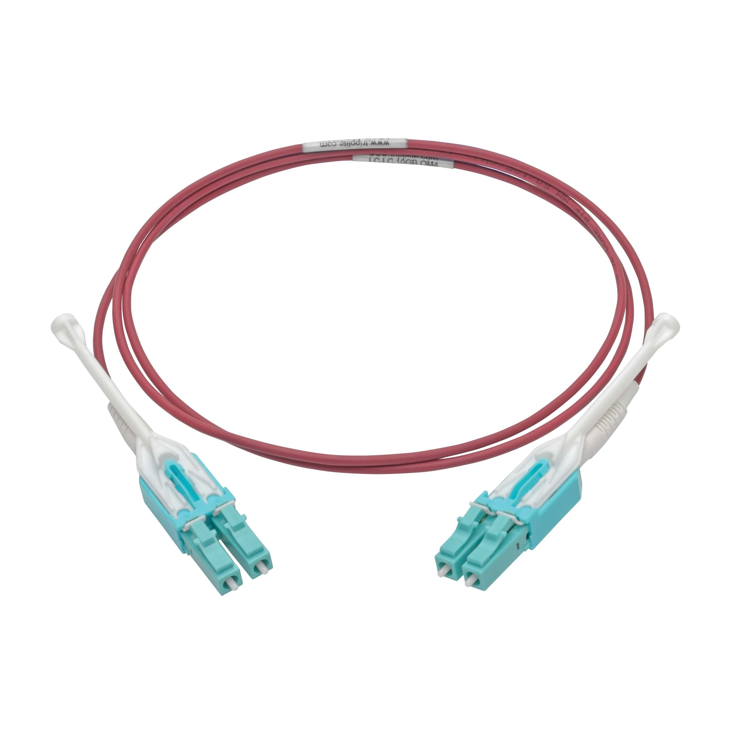 Multimode Fiber Cable, 10G, OM4, Push/Pull Tabs, Magenta, 1M | Eaton