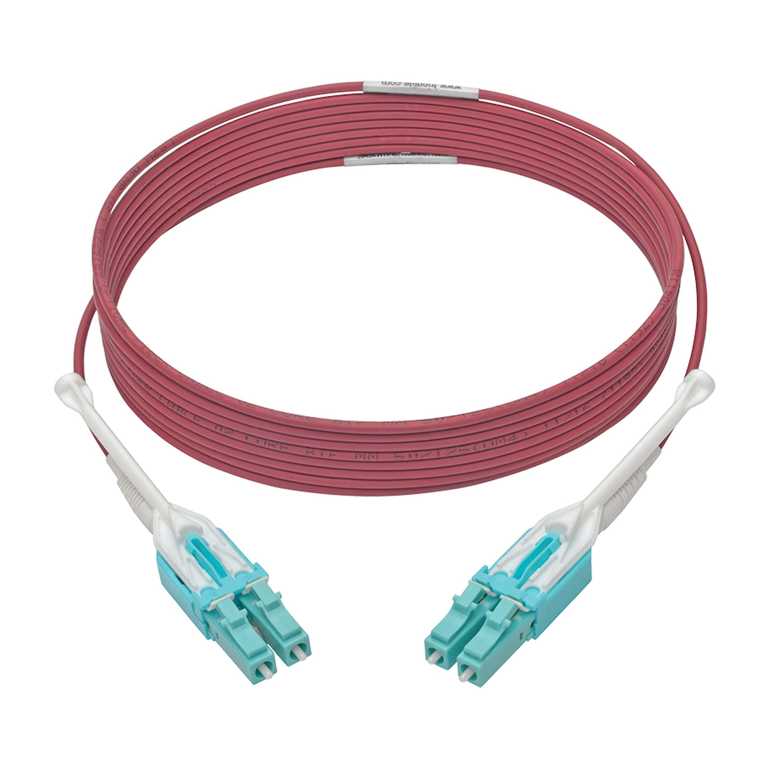 Multimode Fiber Cable, 10G, OM4, Push/Pull Tabs, Magenta, 3M | Eaton