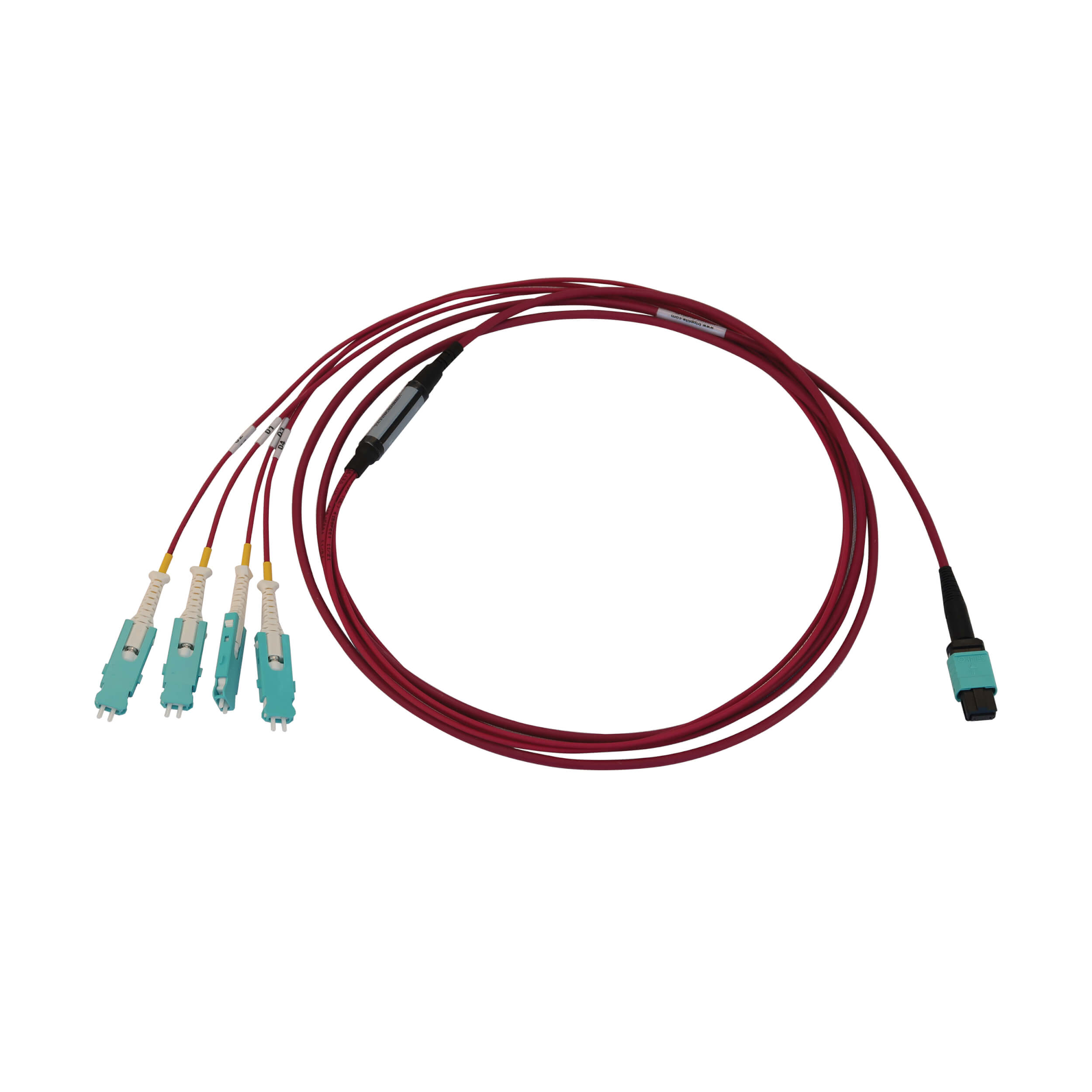 40/100/400G Fiber Patch Breakout Cable, MTP/MPO Female to 4x SN Male ...