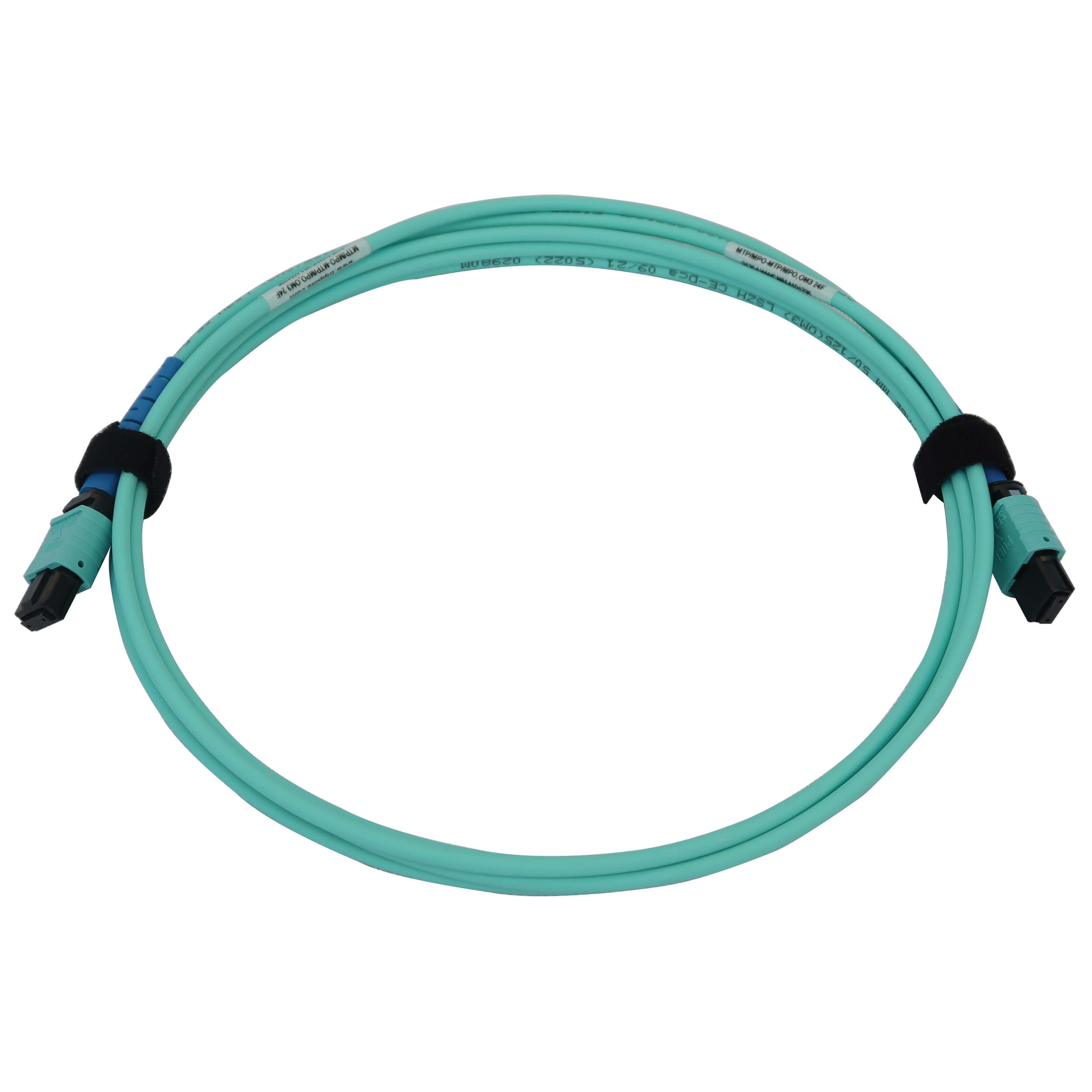 40/100/400G MTP/MPO Fiber Patch Cable, 24 Fiber, Aqua - 2M | Eaton