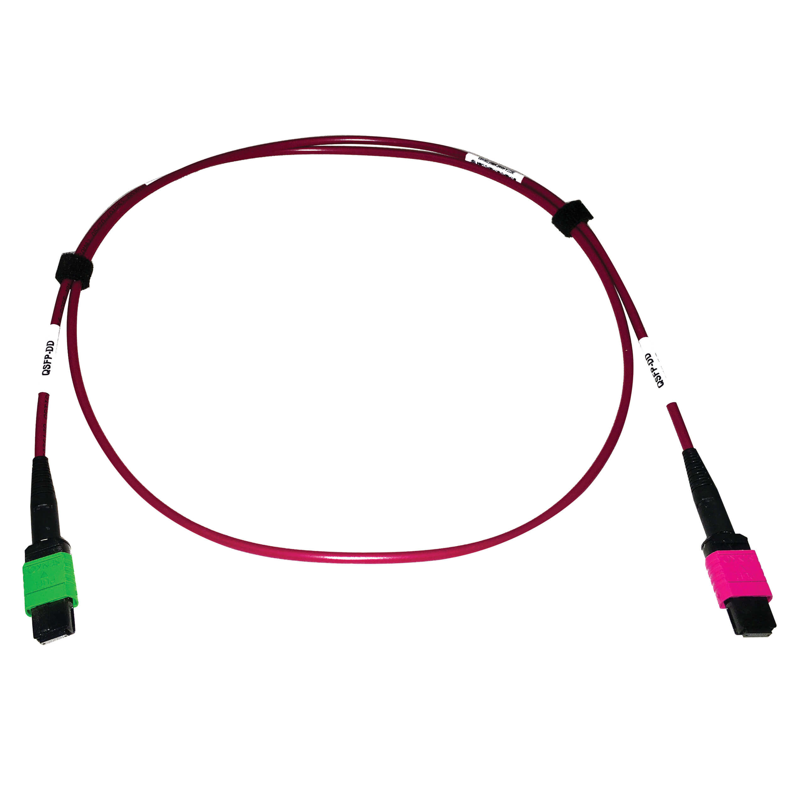 400G MTP/MPO Multimode OM4 Fiber Cable, APC to UPC, Magenta, 1M | Eaton