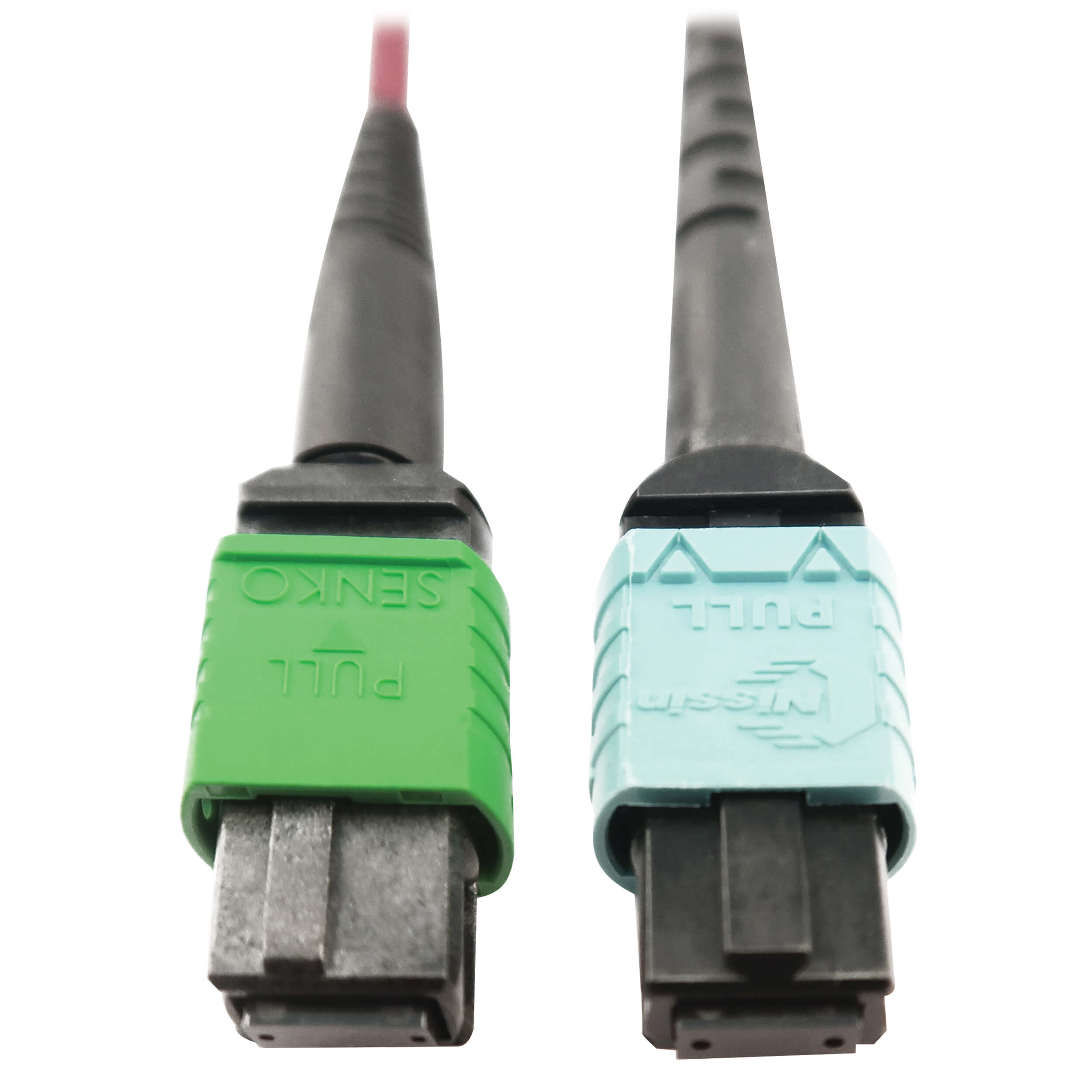 400G MTP/MPO Multimode OM4 Fiber Cable, 16F to 24F Magenta, 3M | Eaton