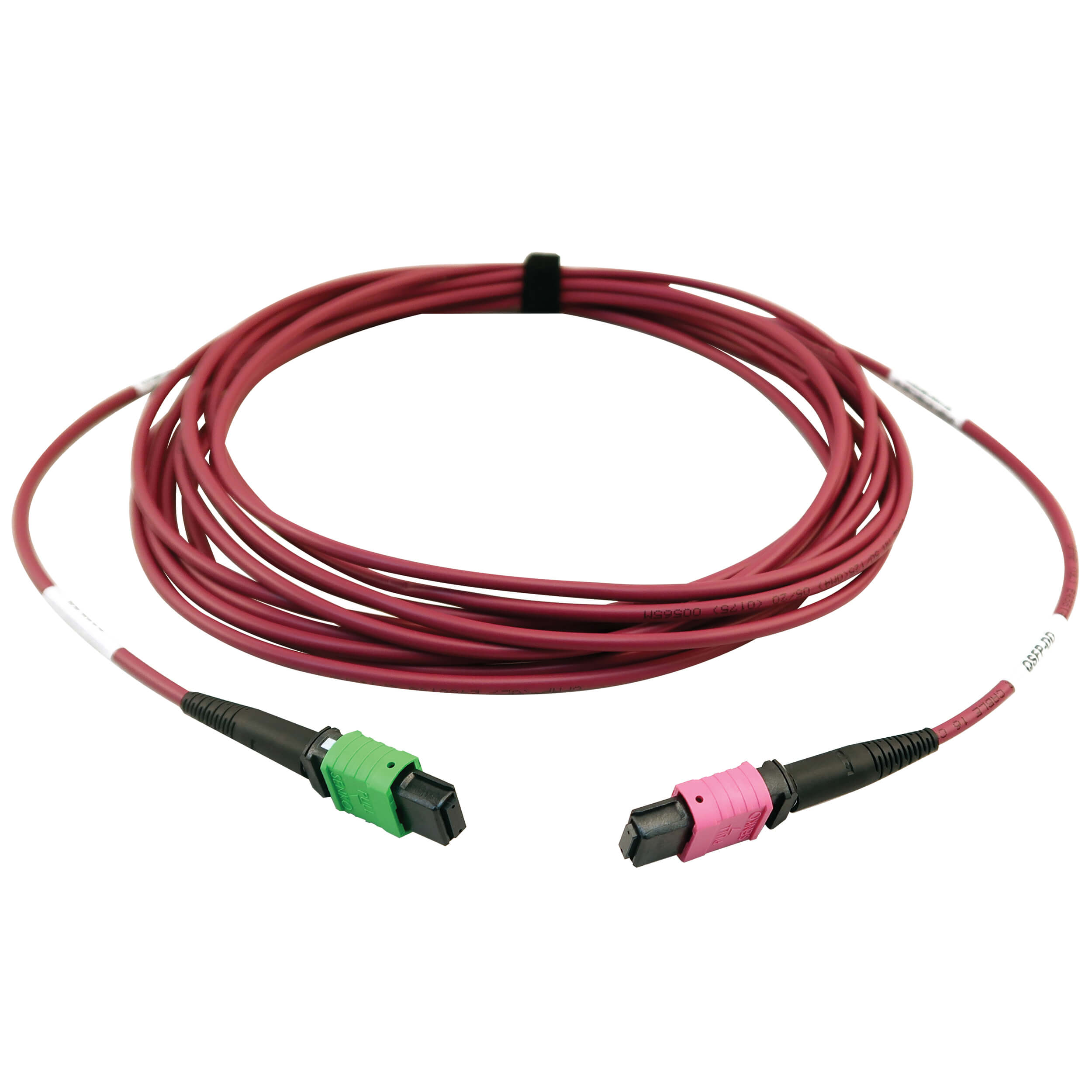 400G MTP/MPO Multimode OM4 Fiber Cable, APC to UPC, Magenta, 5M | Eaton