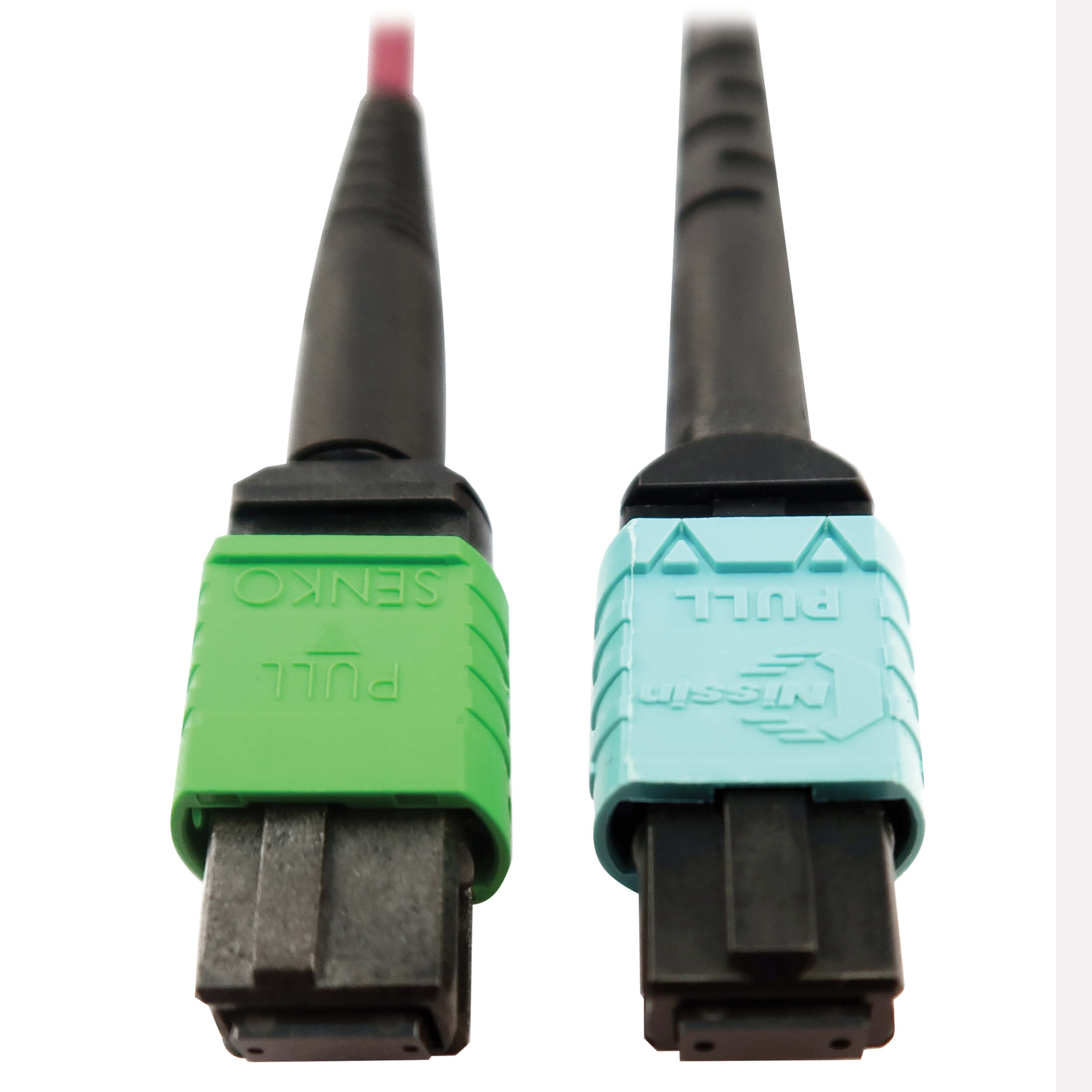 400G MTP/MPO Multimode OM4 Fiber Cable, 16F to 24F Magenta, 5M | Eaton