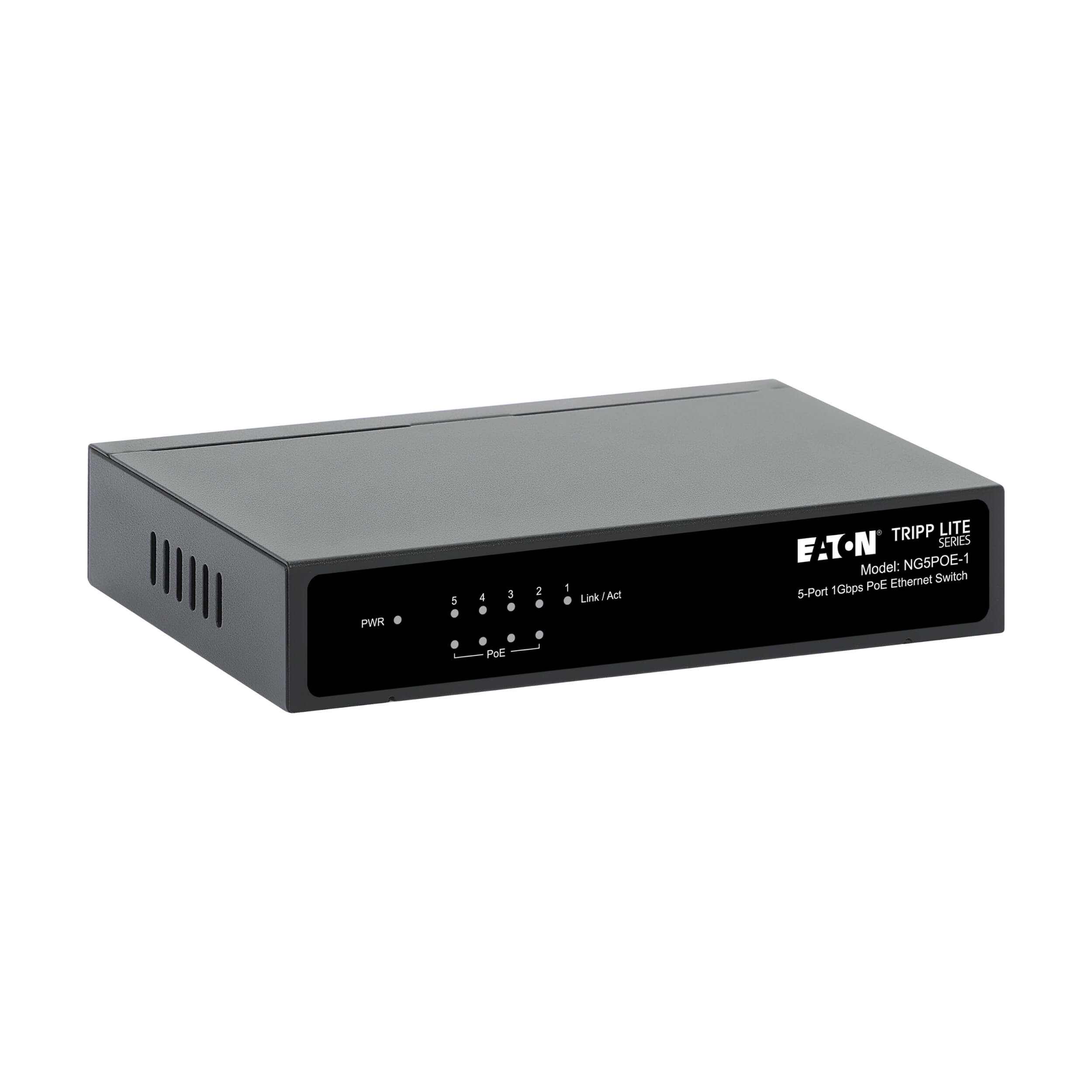 5-Port Unmanaged Desktop Ethernet Switch, PoE+, 65W, Metal Housing | Eaton