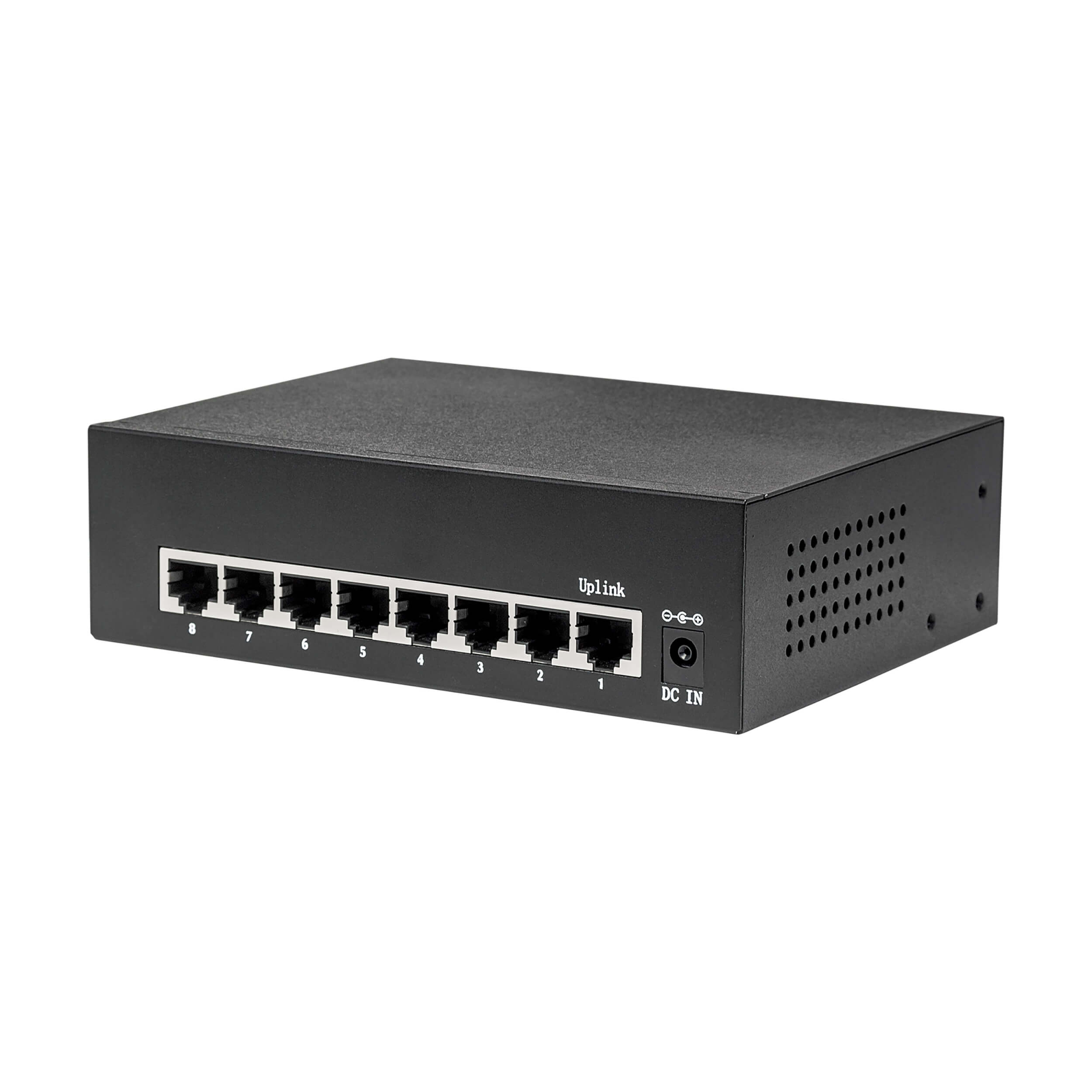 8-Port Unmanaged Desktop Ethernet Switch, PoE+, 60W, Metal Housing | Eaton