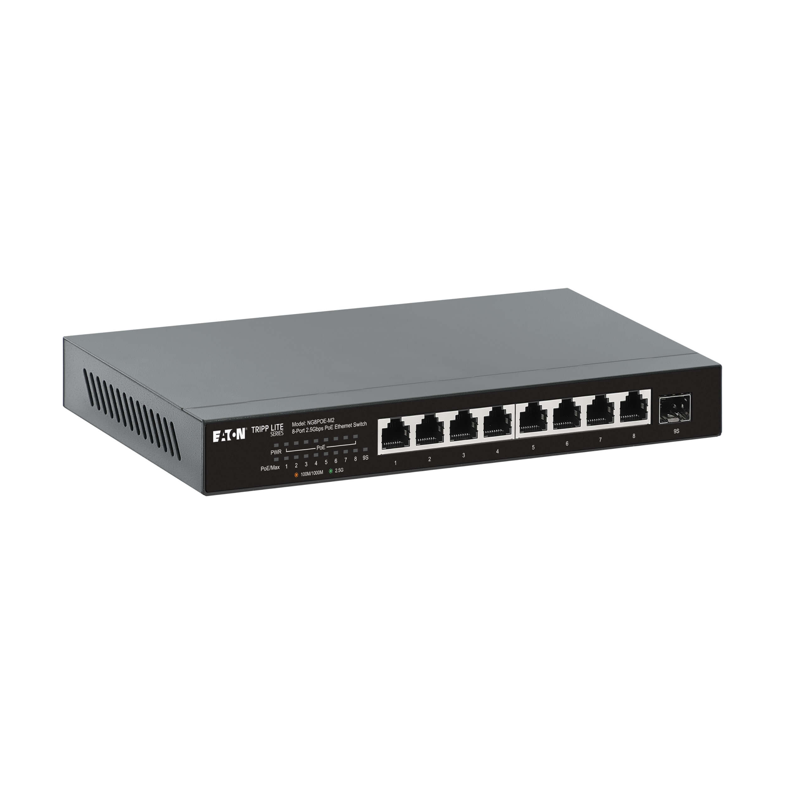 8-Port Unmanaged Desktop Ethernet Switch, PoE+, 100W, Metal Housing | Eaton