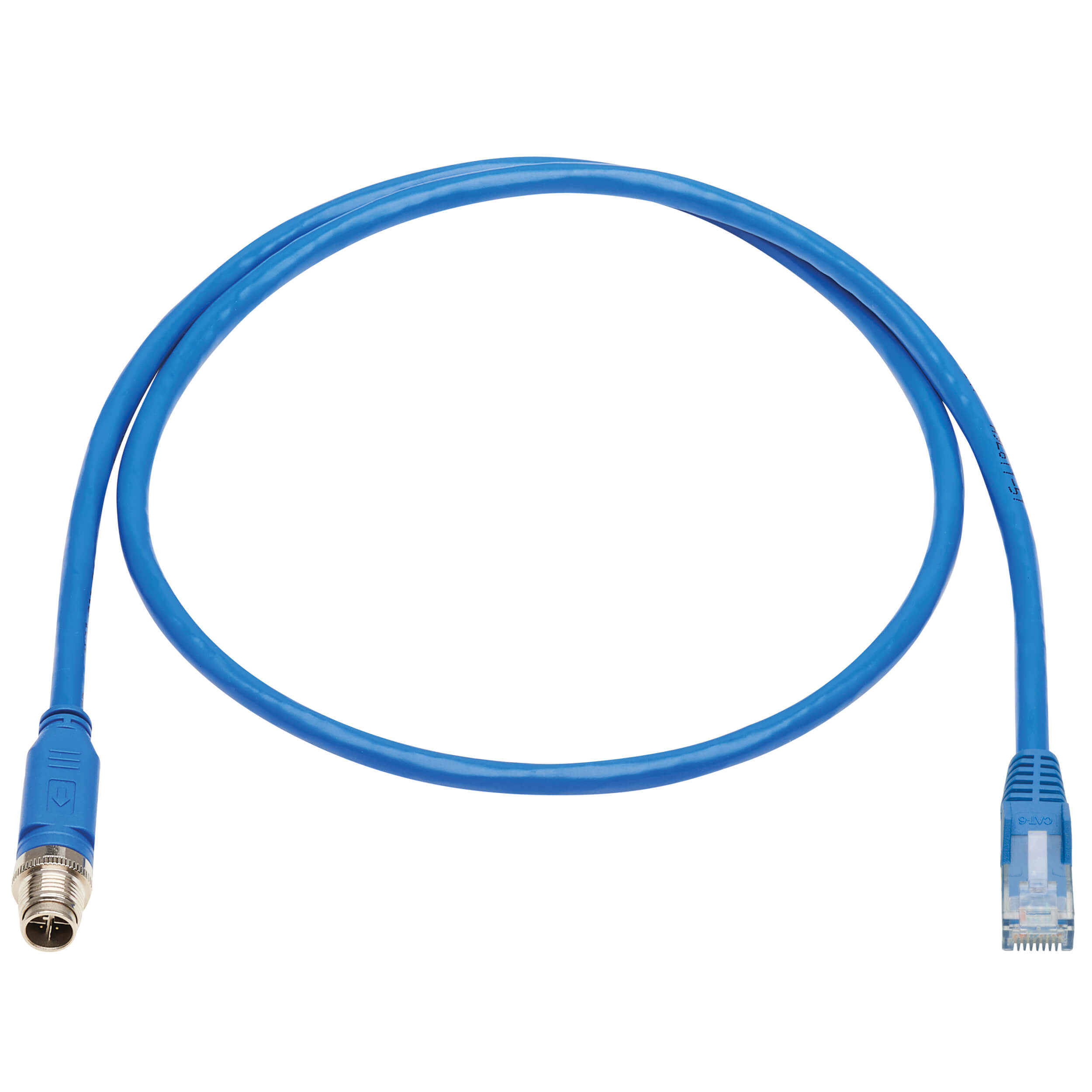 M12 to RJ45 X Code Cat6 Cable, M12 Connector IP68 rated, Gigabit, 1M, 3 ...
