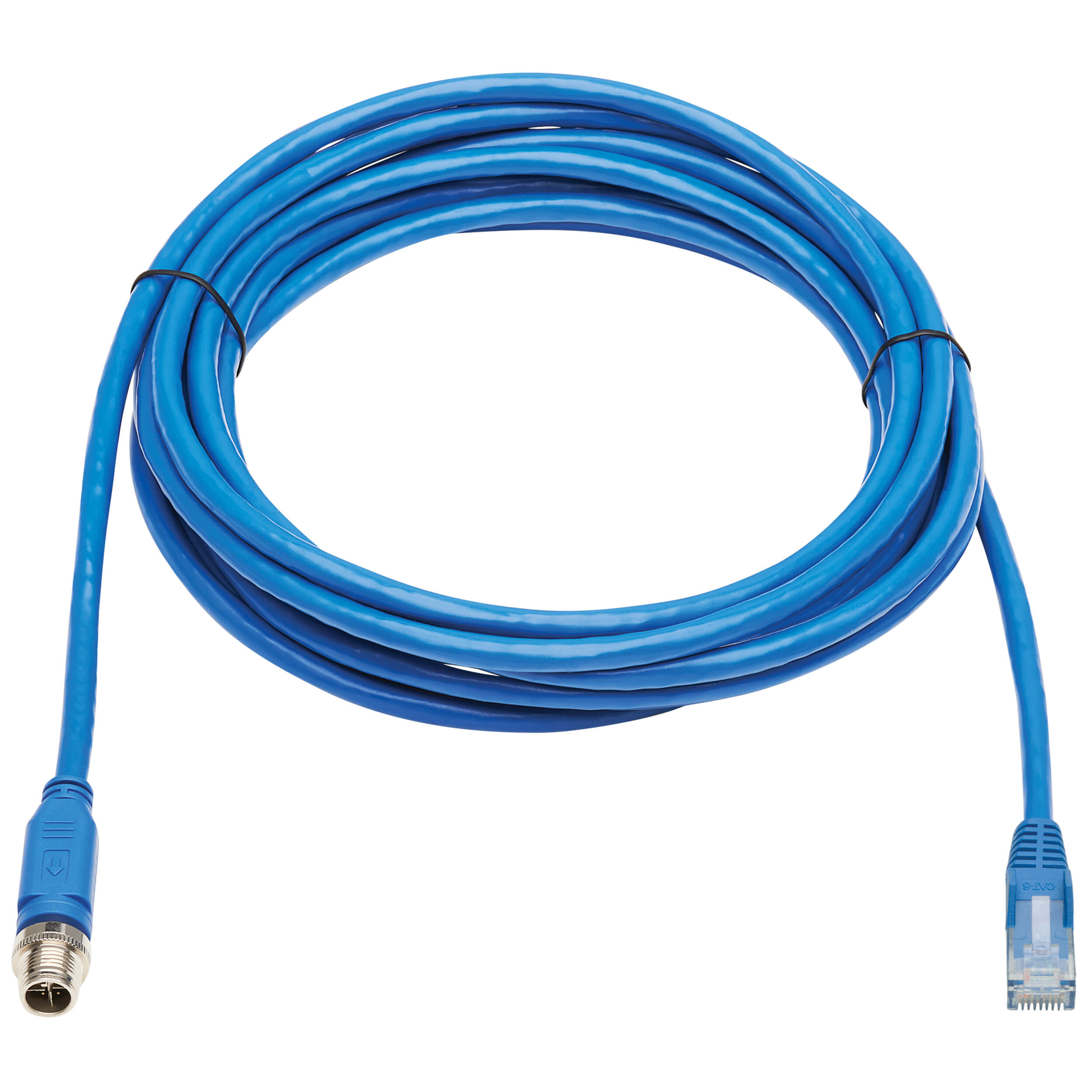 M12 to RJ45 X Code Cat6 Cable, M12 Connector IP68 rated, Gigabit, 10M ...