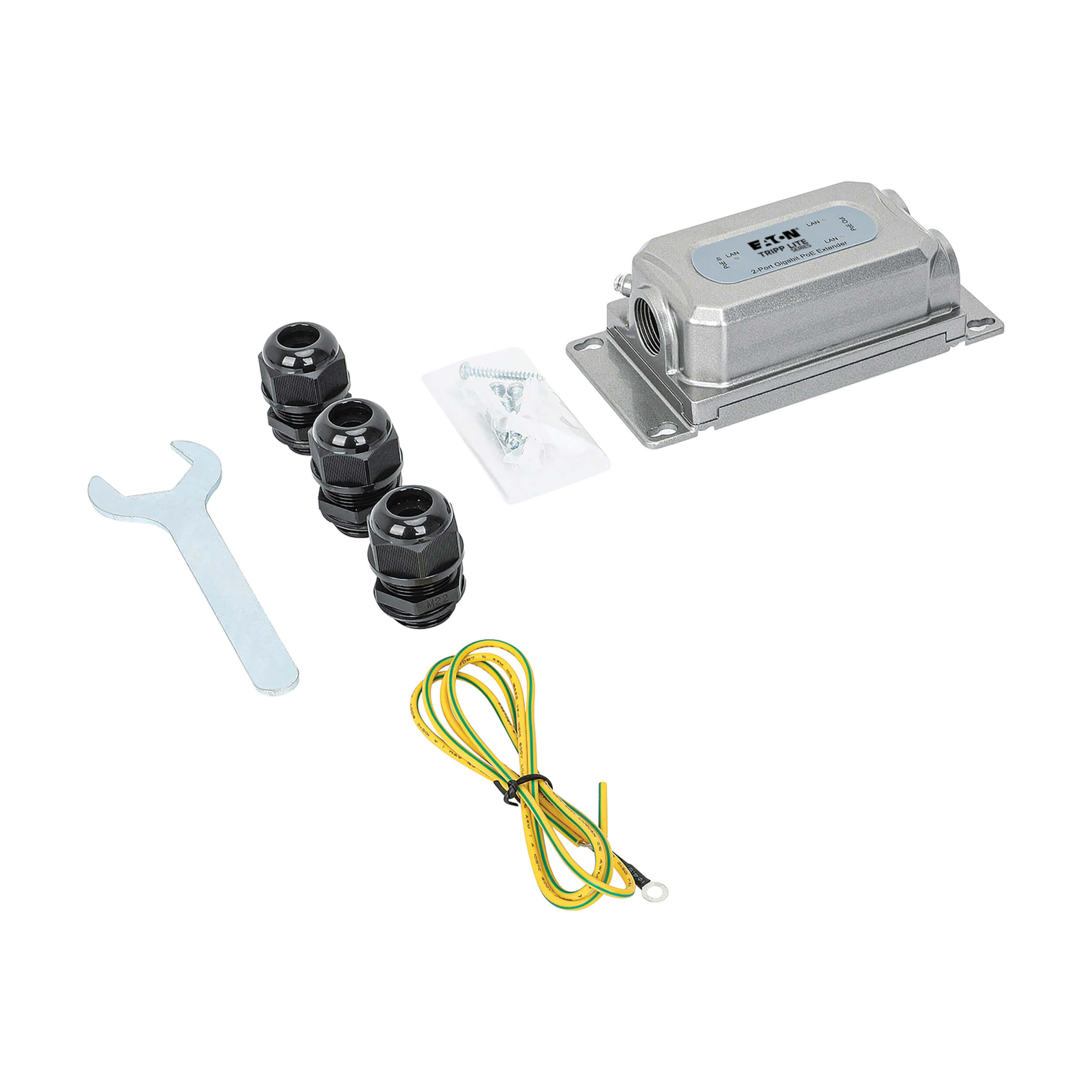 2-Port Gigabit Waterproof, Vandal-Proof PoE Extender, 95W, 100M | Eaton