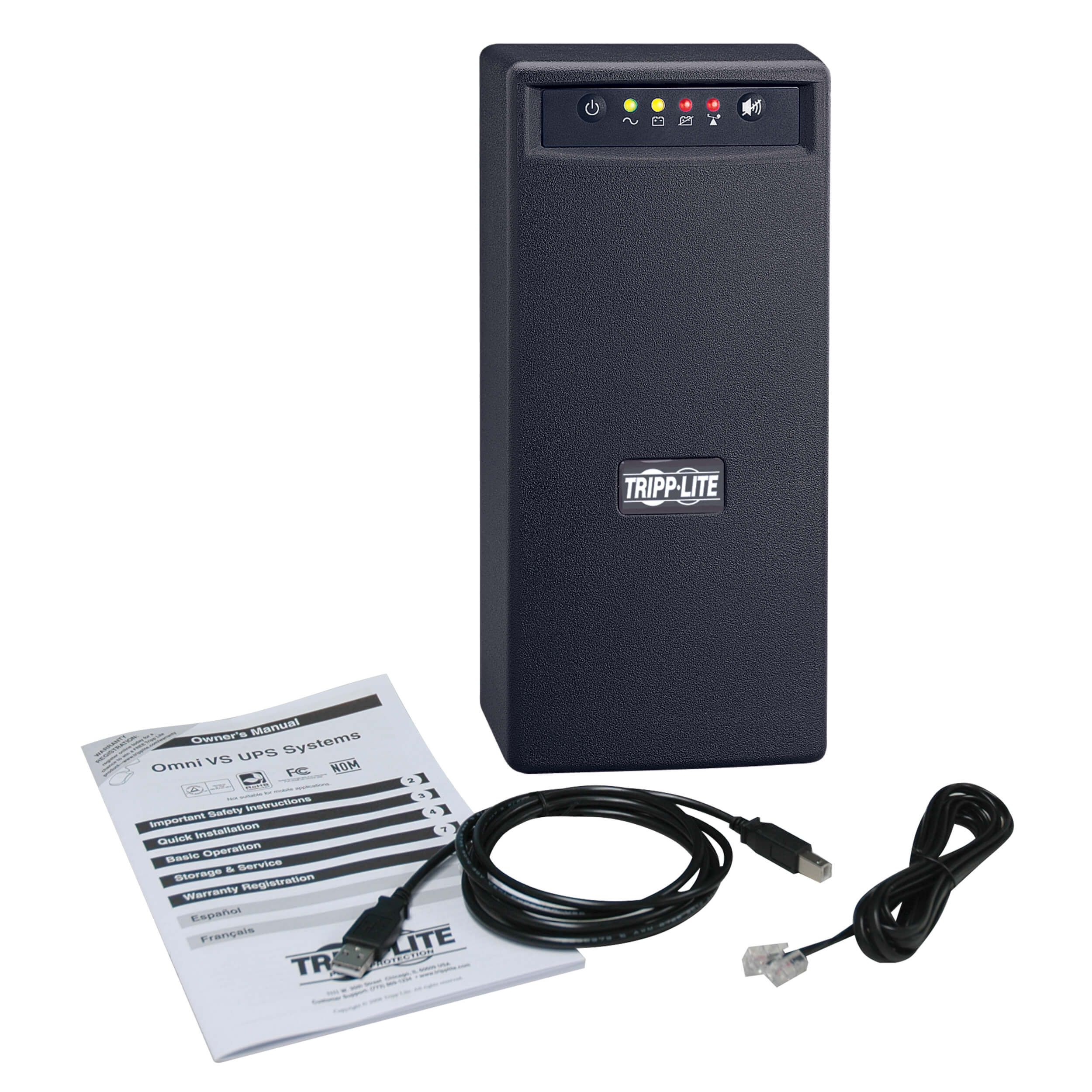 OmniVS 120V 800VA 475W Line-Interactive UPS System, Tower, USB port | Eaton
