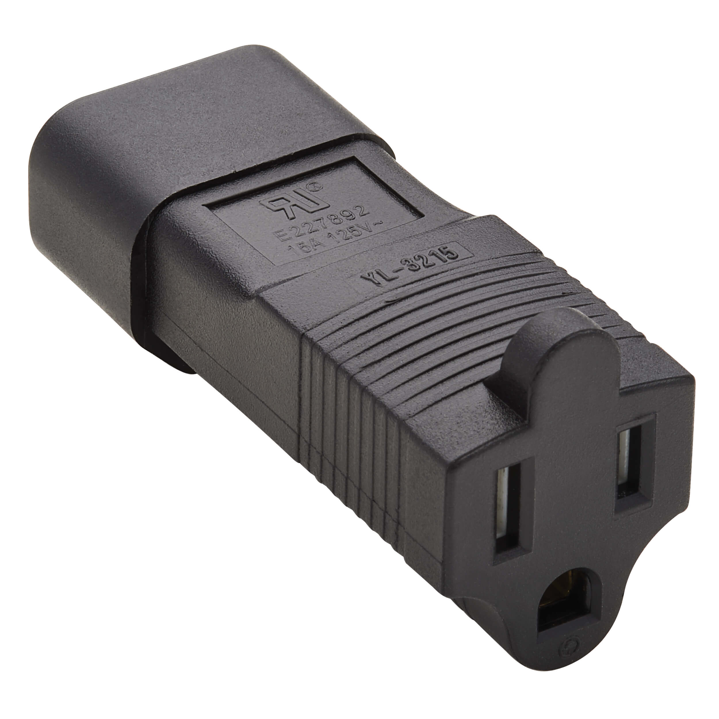 NEMA 5-15R to C14 Adapter, 15A, 125V, Black | Eaton