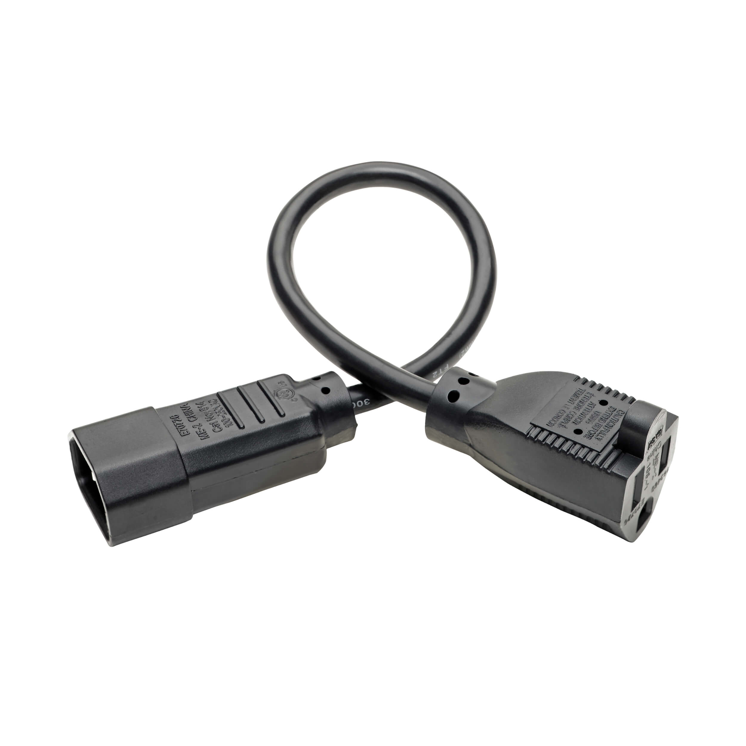 5-15R to C14 Computer AC Power Adapter, 13A, 1 ft, Black | Eaton