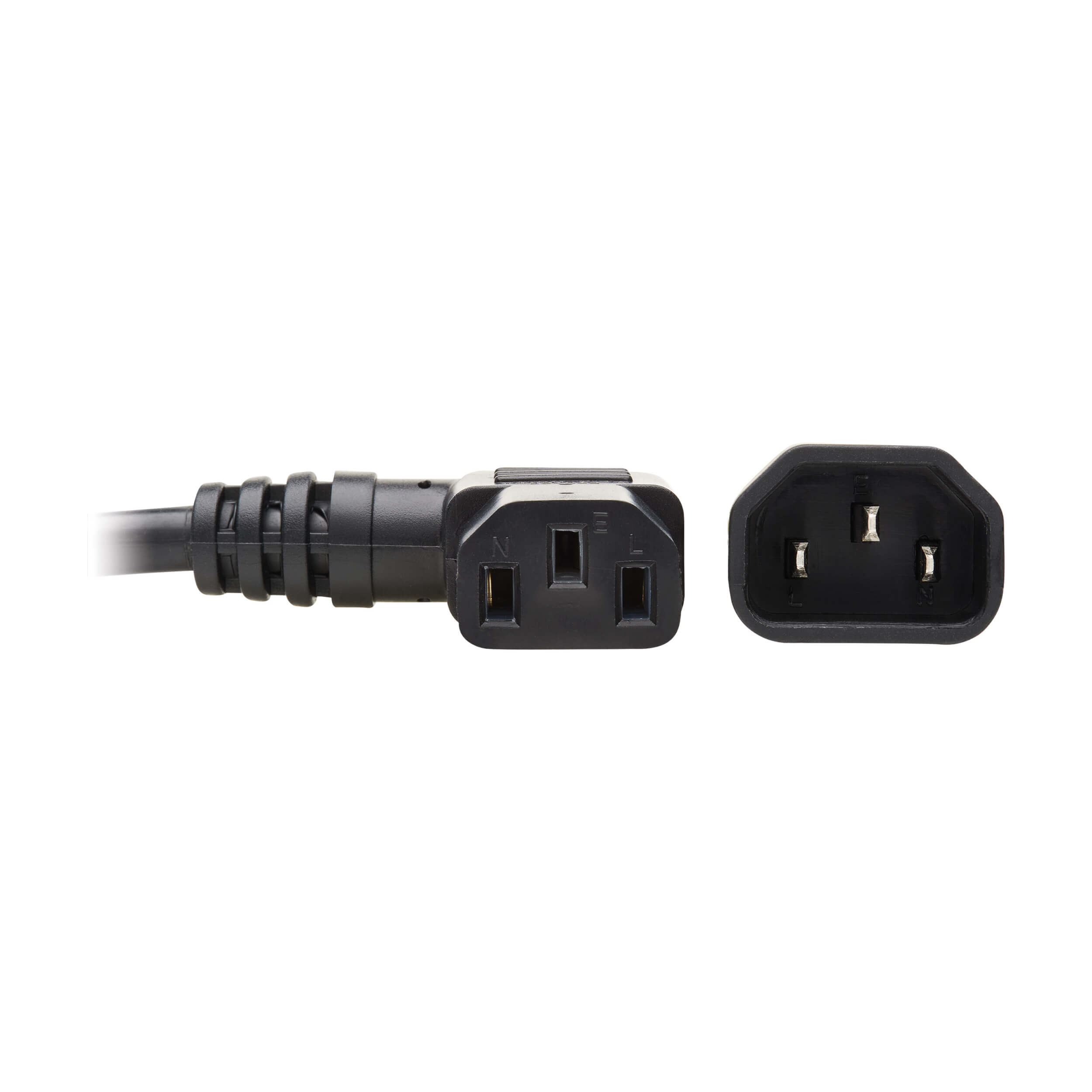 C13 to C14 Right Angle Compuer Power Cord, 2 ft | Eaton