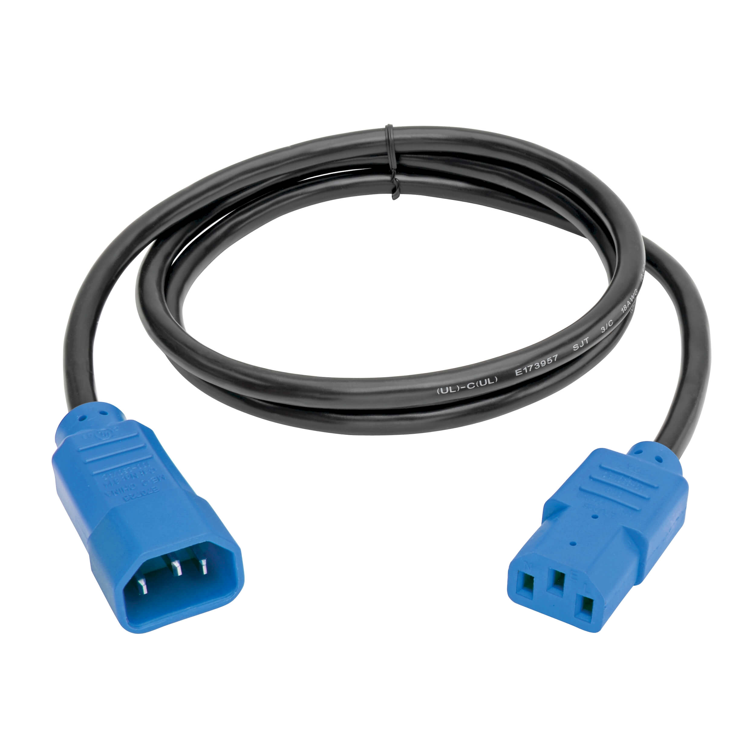 C14 to C13 Computer Power Cord, 4 ft, Blue | Eaton