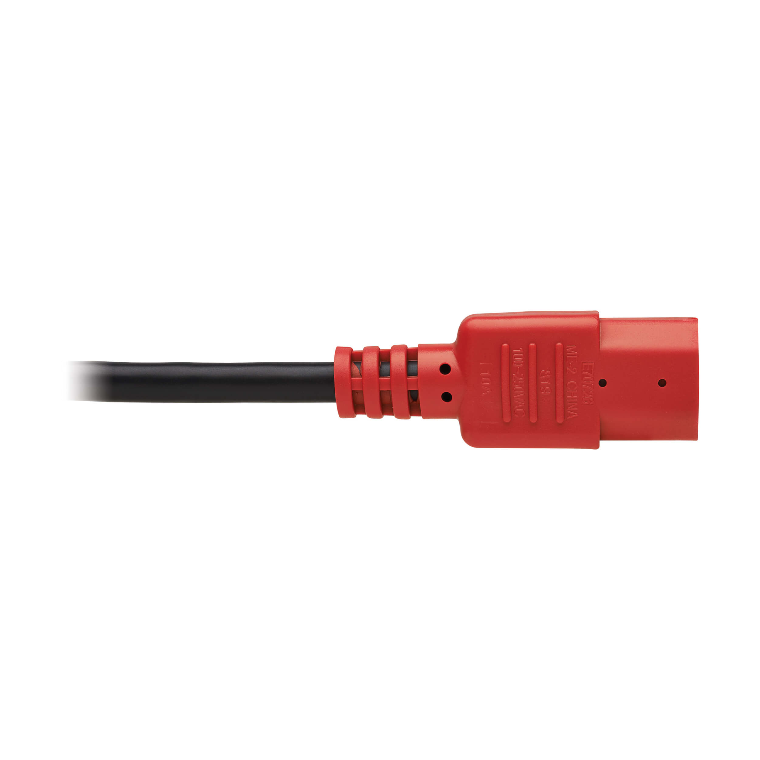 C14 to C13 Computer Power Cord, 4 ft, Red | Eaton