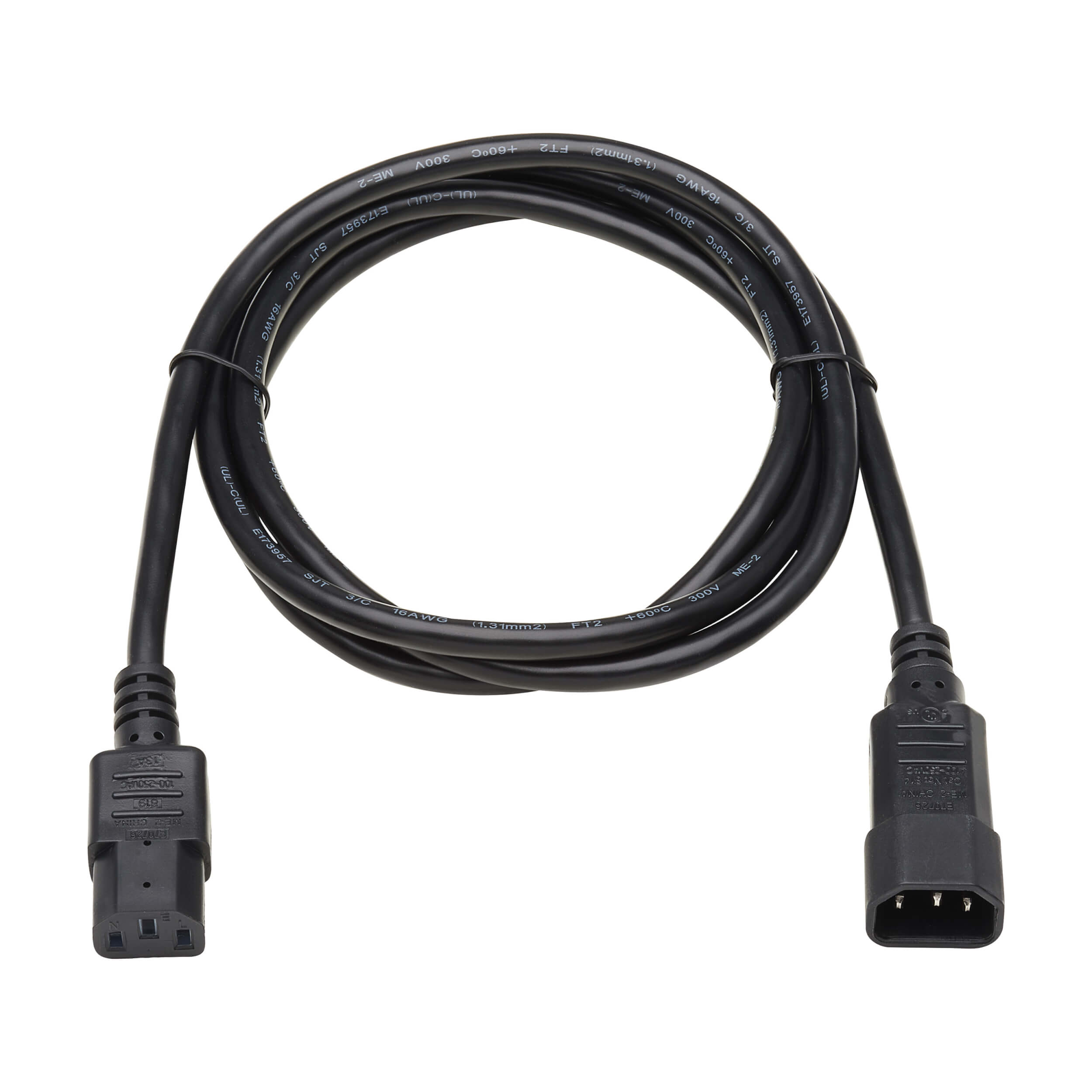 C14 to C13 Computer Power Cord, 5 ft, Black | Eaton
