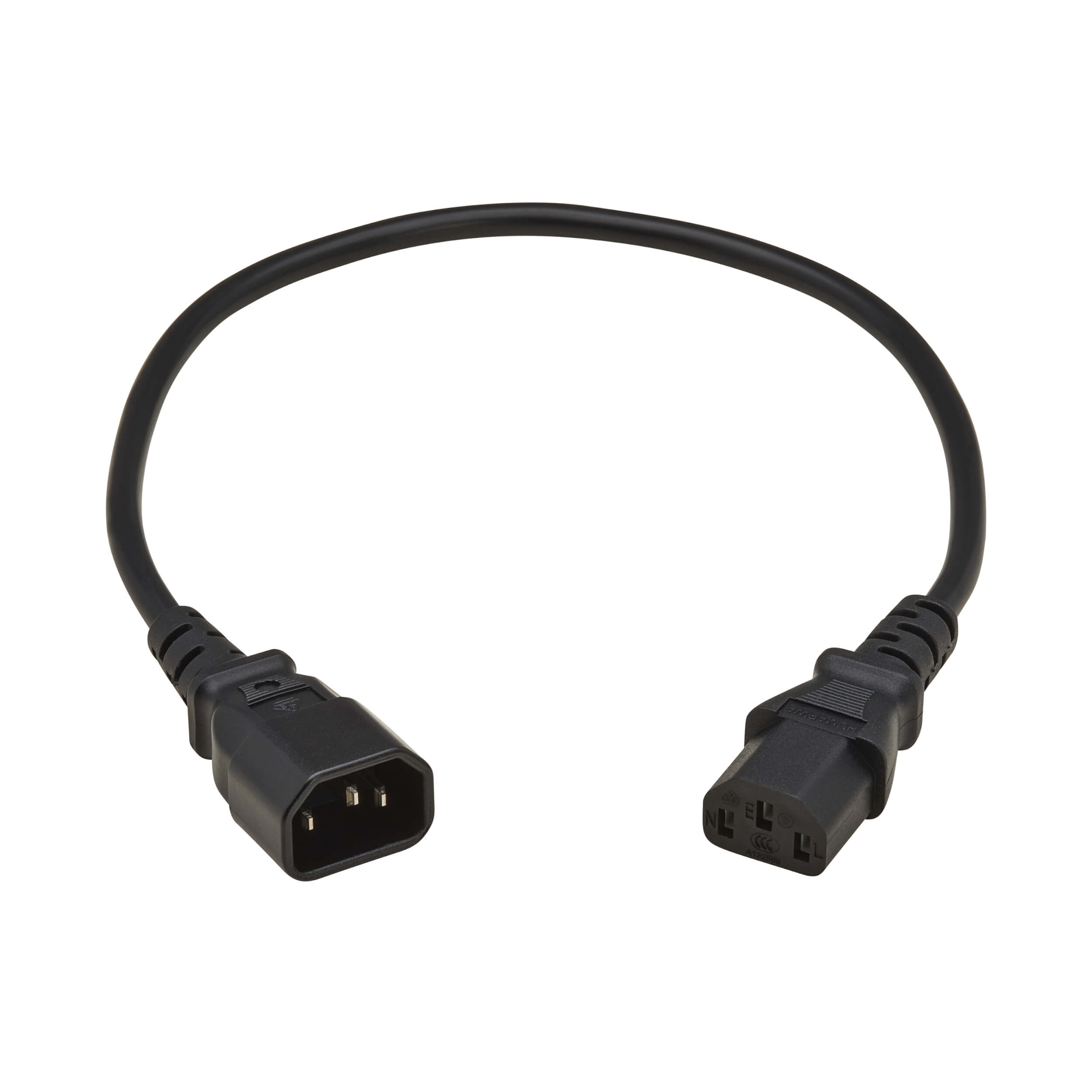 C13 to C14 PDU Power Cord, 10A, 250V, H05VV-F, 0.5M | Eaton