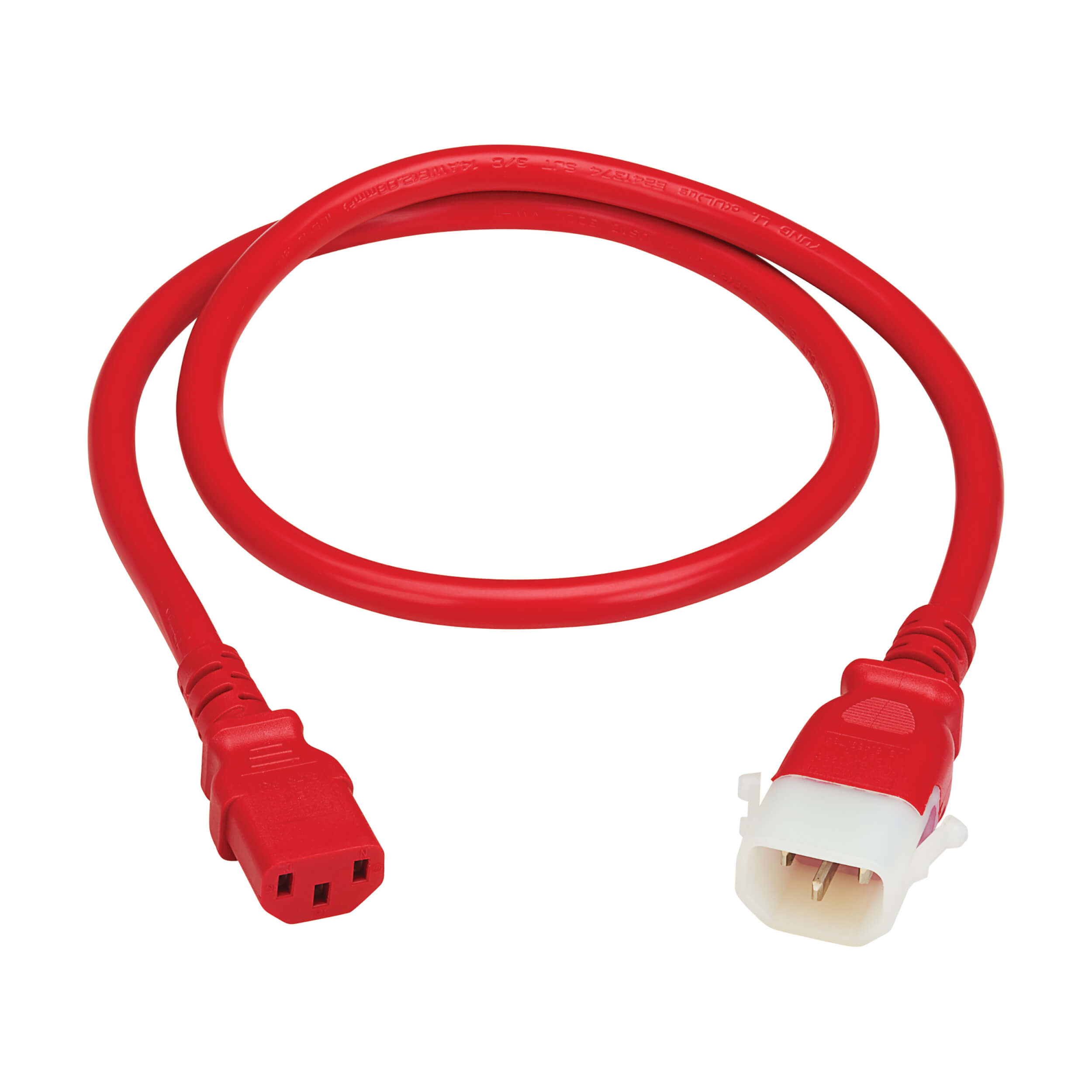 P-Lock C14 to C13 Heavy-Duty PDU Power Cord, 3 ft, Red, 6-PK | Eaton
