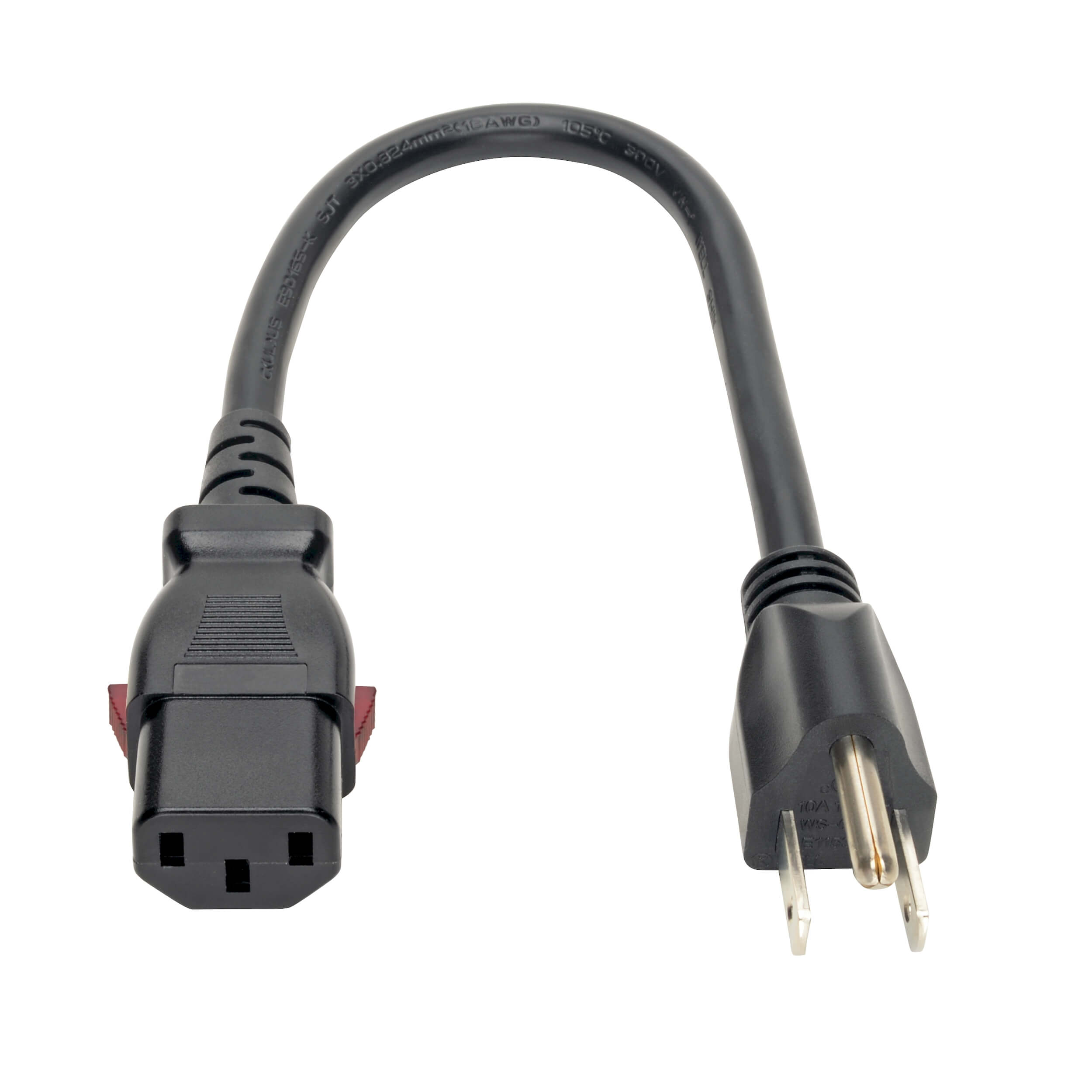 NEMA 5-15P to Locking C13 Computer Power Cord- 1 ft | Eaton