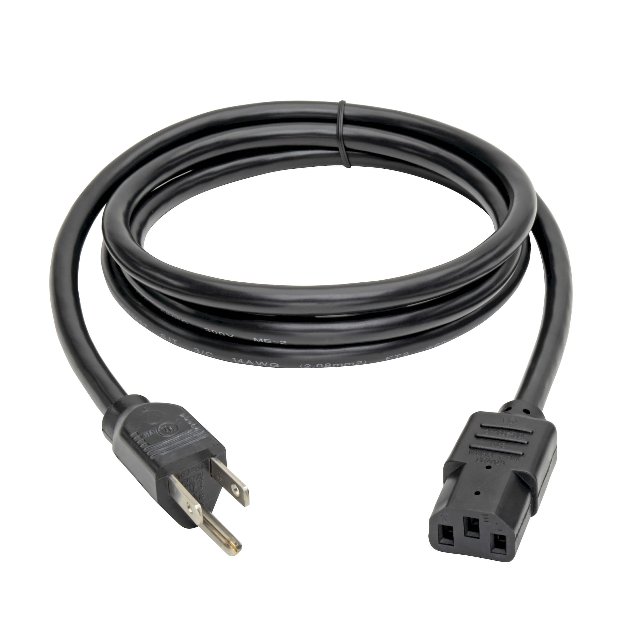 Computer Power Cord, 5 15P to C13, 6 ft, Black | Eaton